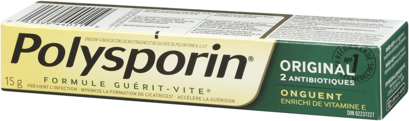 Polysporin Original Heal Fast formula Ointment 15g - Imported from Canada