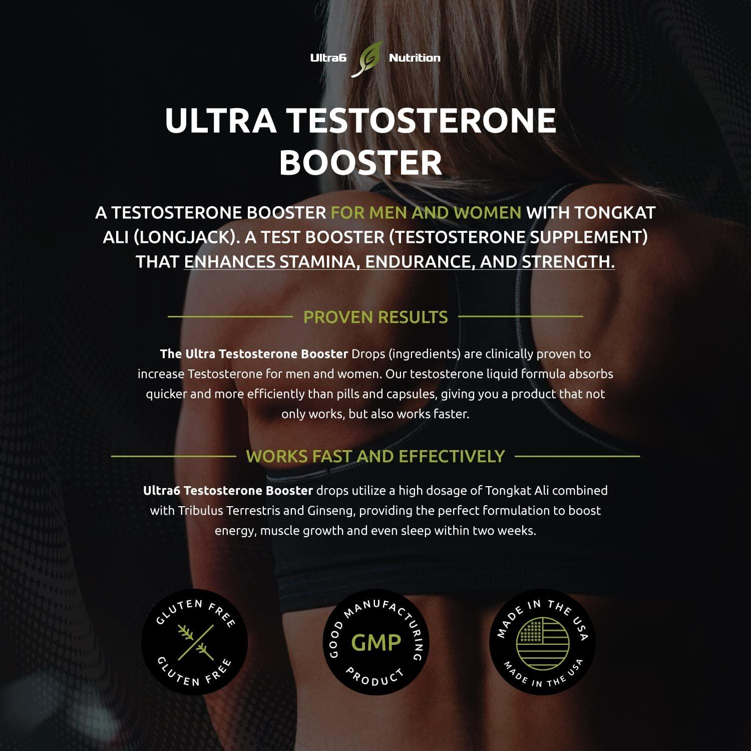Testosterone Booster Drops. Testosterone Liquid Supplement w/ Tongkat ...