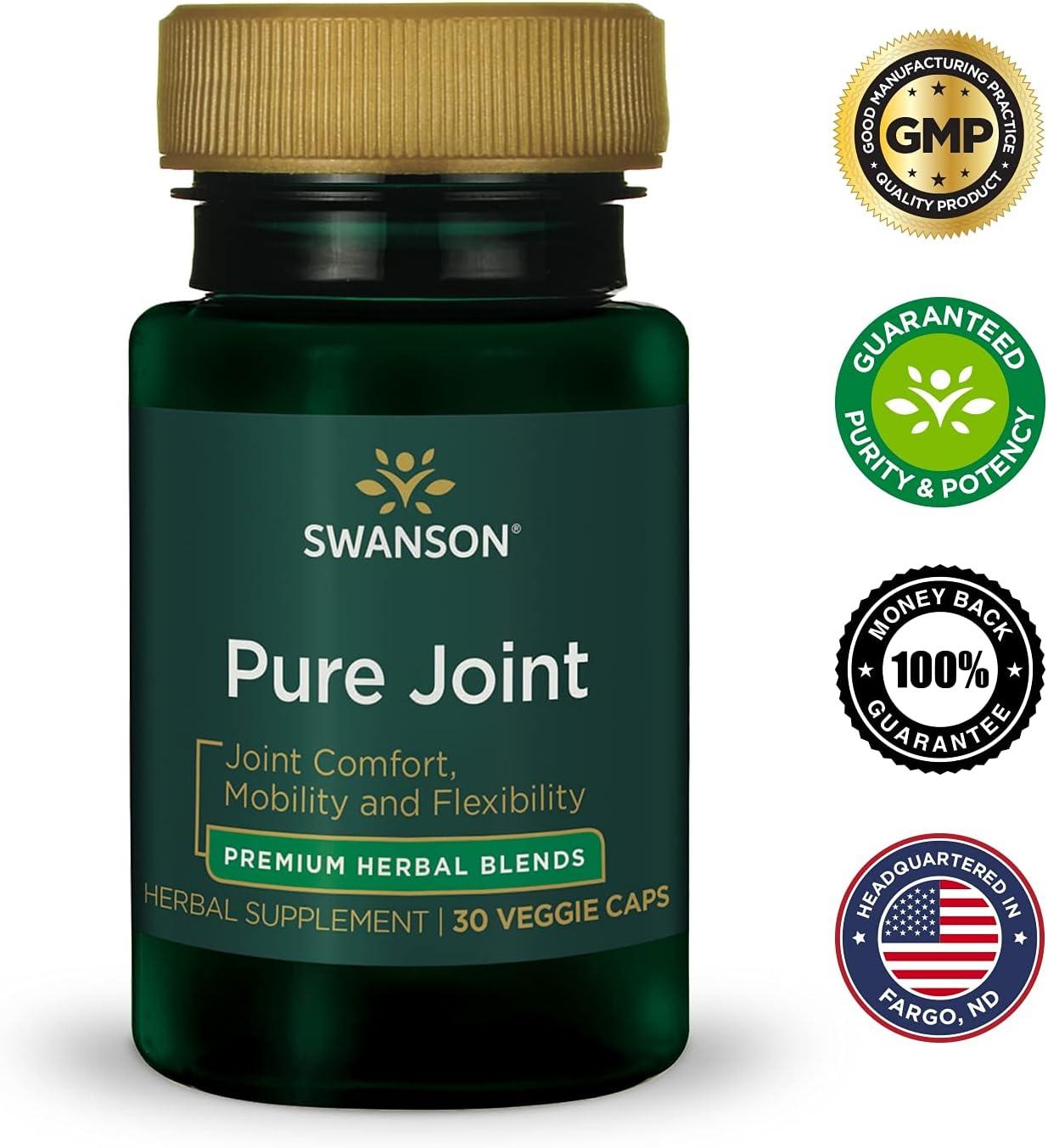 Swanson Joint Health Support Herbal Supplement - 30 Veg Caps, Vegan ...