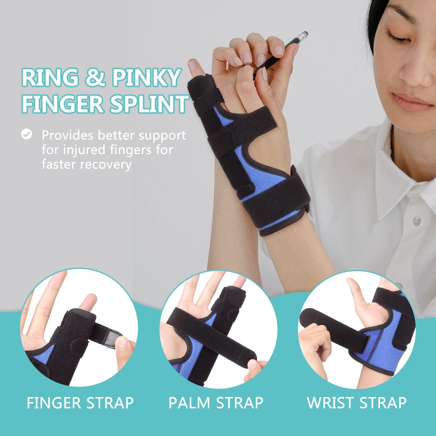 Fibee Pinky Finger Splint for Broken 4th or 5th Finger - Hand Support ...