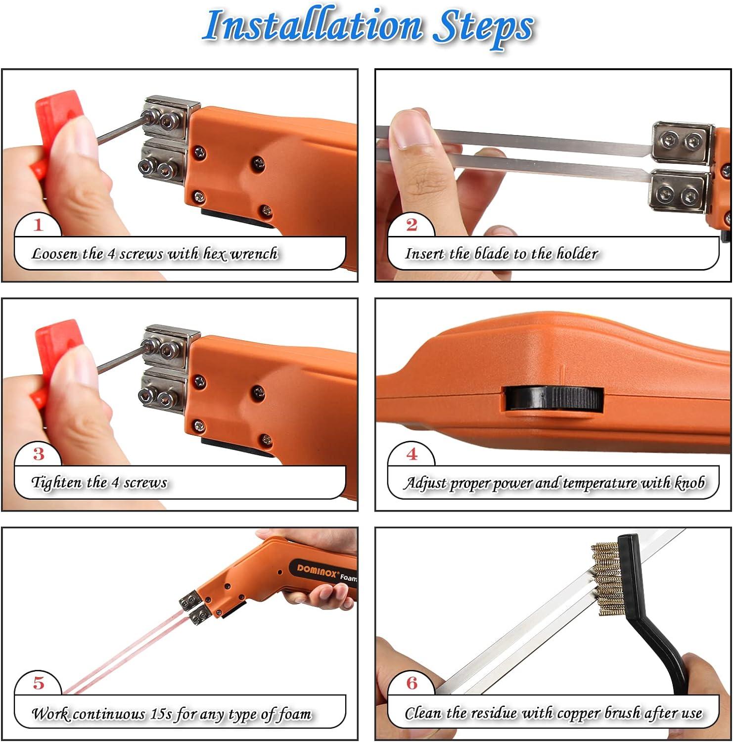 DOMINOX Hot Knife Foam Cutter Foam Cutting Tool Kit Heavy-duty Case ...