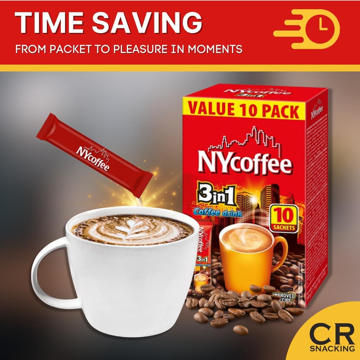 NY COFFEE 3 IN 1 BOX (10 x 10 SACHETS) - Coffee Sachets Bulk | 3 in 1 ...