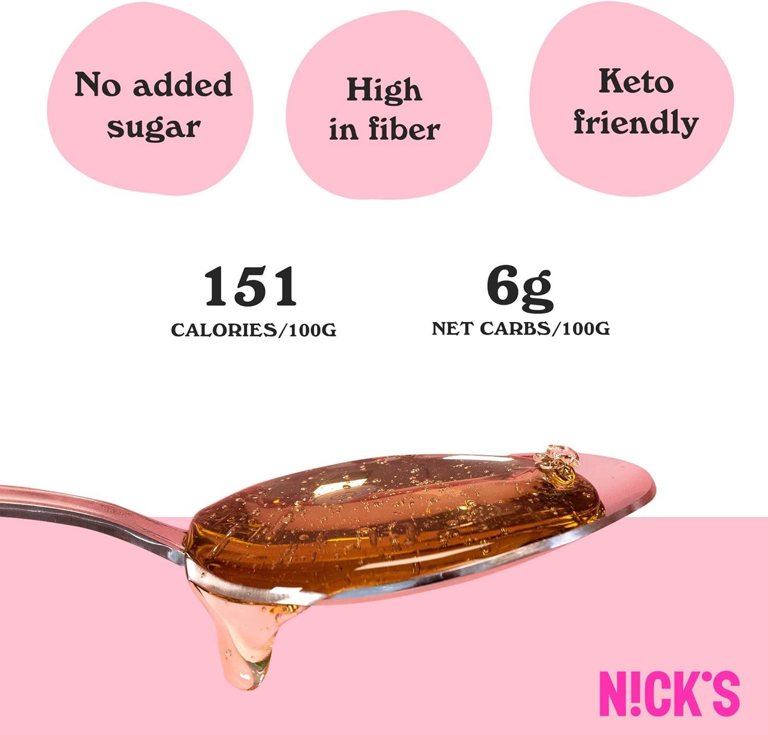 NICKS Fiber Syrup Maple Flavor (300g) - Keto Sweetener, Gluten Free ...