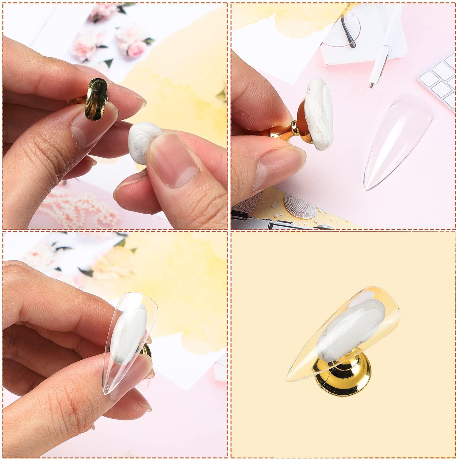 Acrylic Nail Display Stand Kit with Magnetic Practice Stands - Golden ...