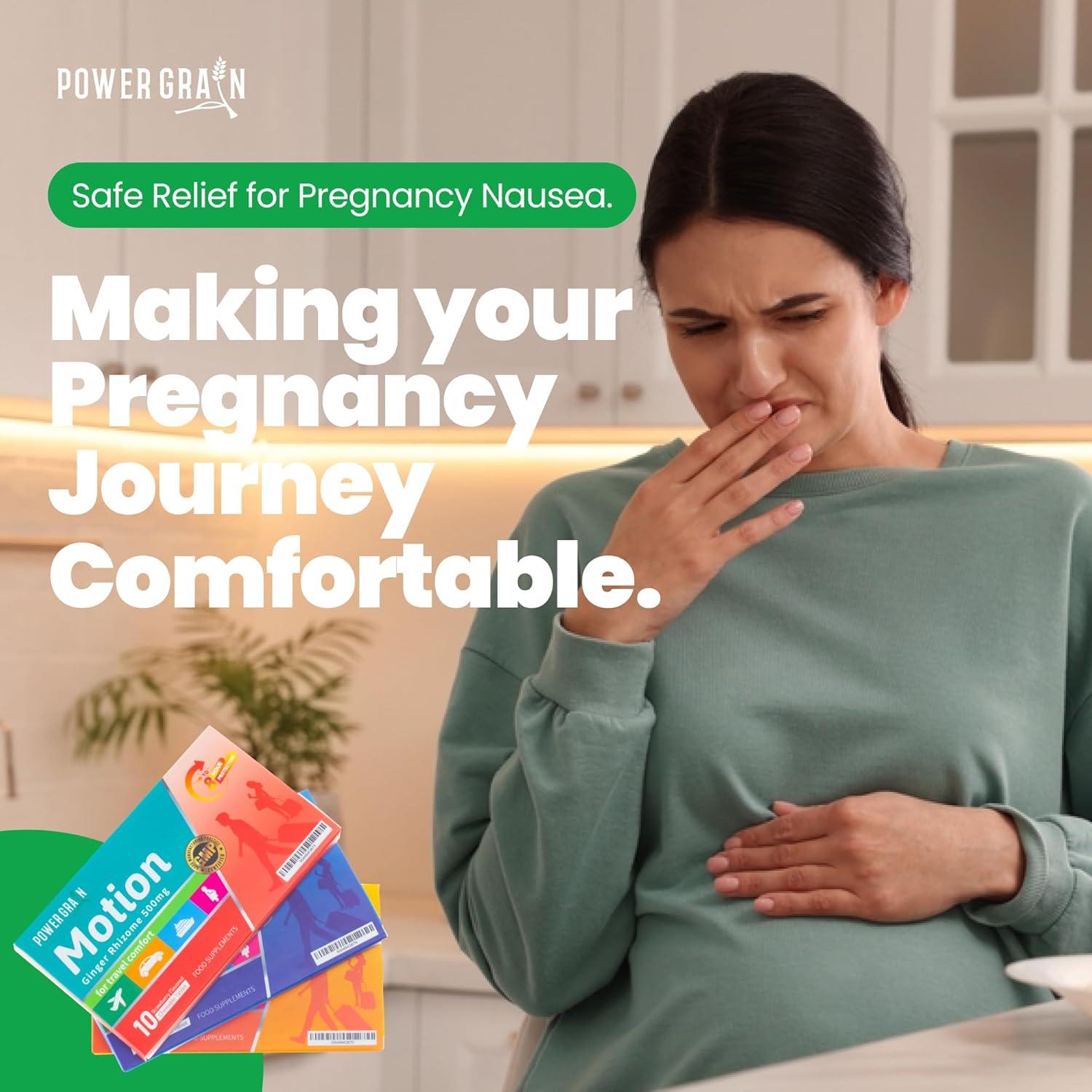 Non-Drowsy Motion Sickness Relief - 500mg Ginger Tablets for Nausea ...