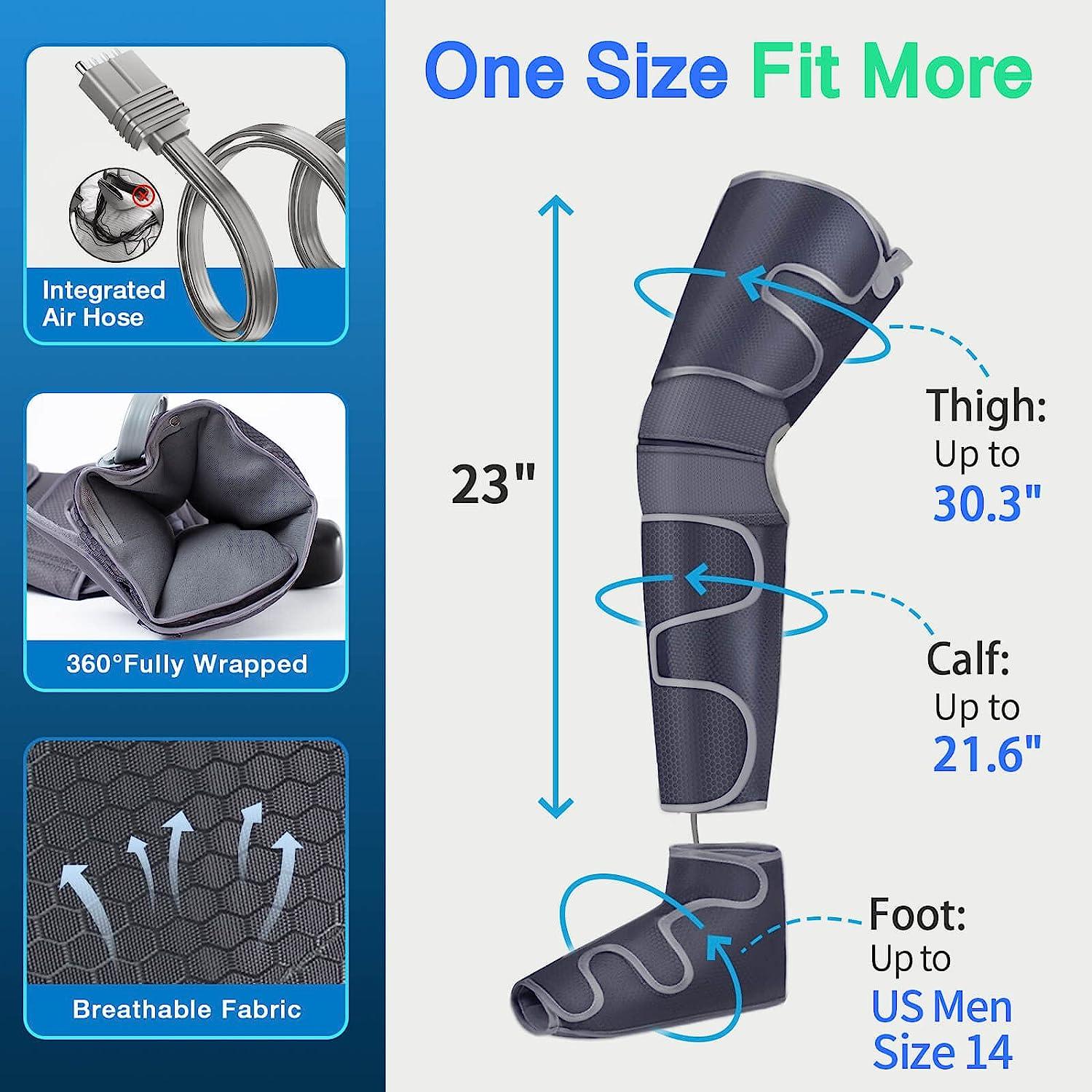 SLOTHMORE Leg Massager: Air Compression & Heat for Circulation & Pain ...