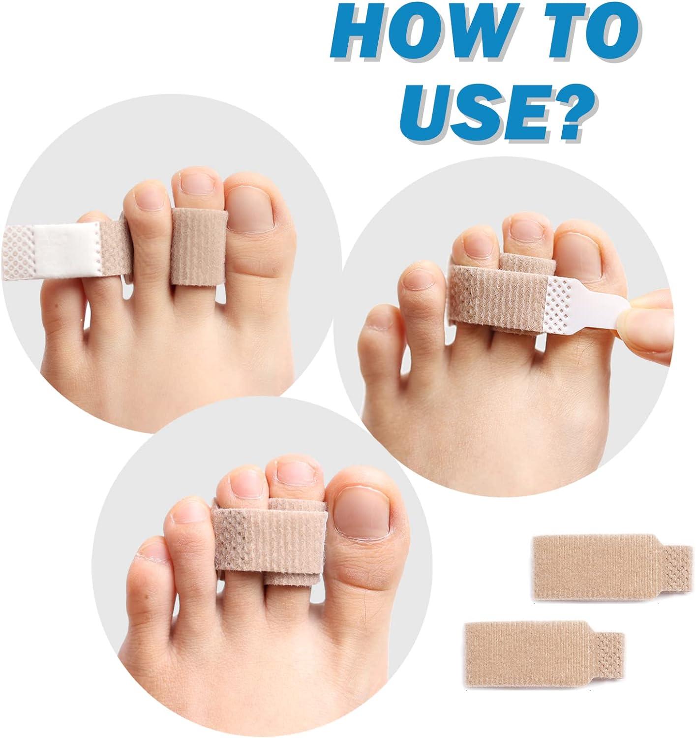 PrettSole 8-Piece Toe Splints & Wraps - Hammer Toe Support Brace for ...