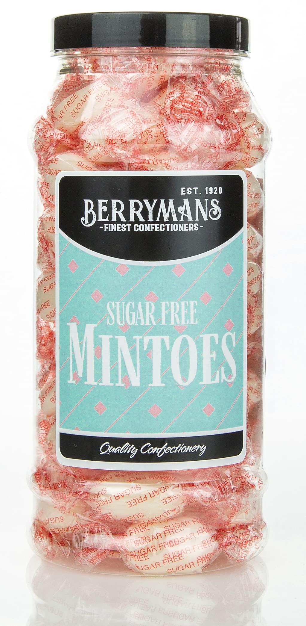 Original Sugar Free Mintoes Retro Sweets Gift Jar by Berrymans Sweet ...