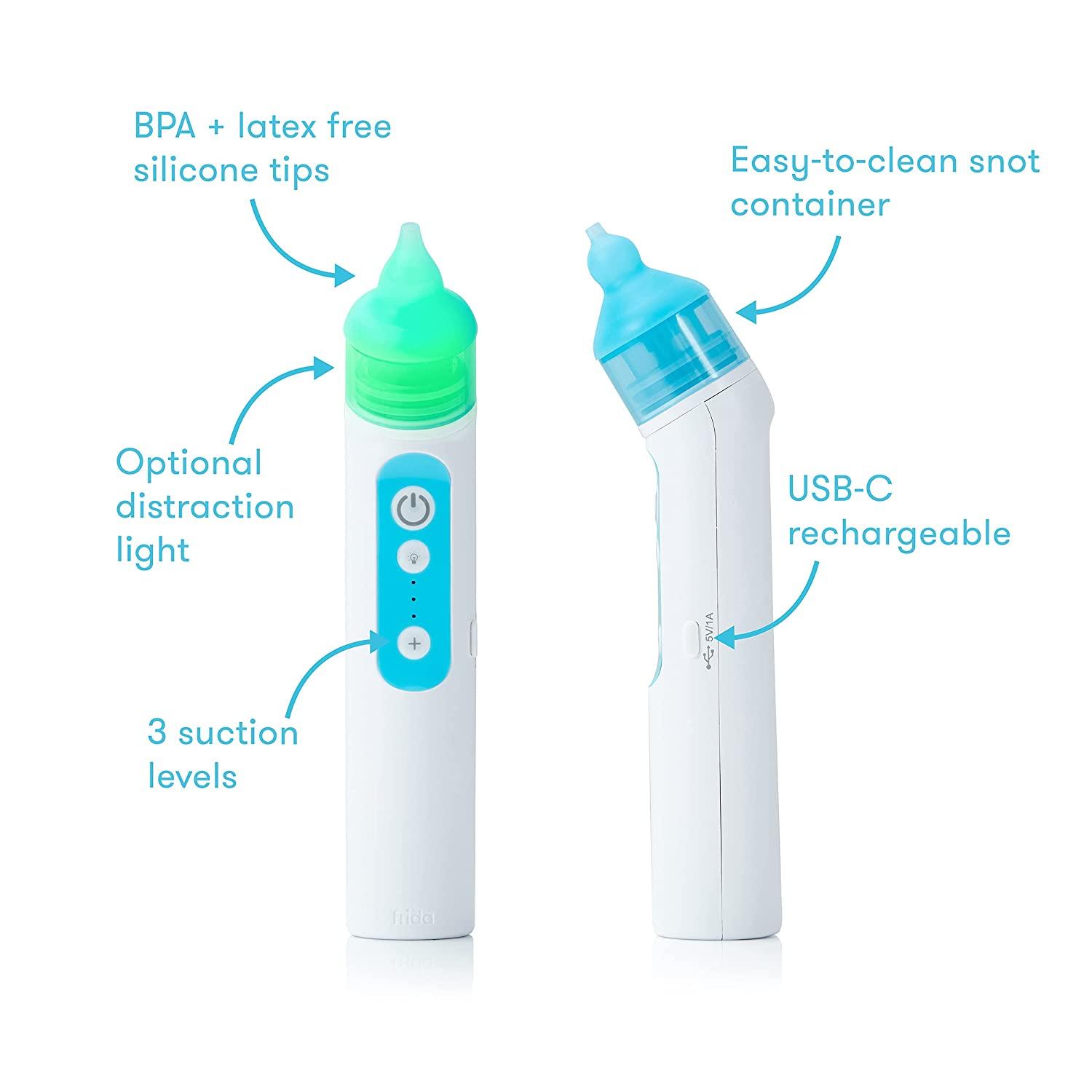 FridaBaby Electric NoseFrida | USB Rechargeable Nasal Aspirator with ...
