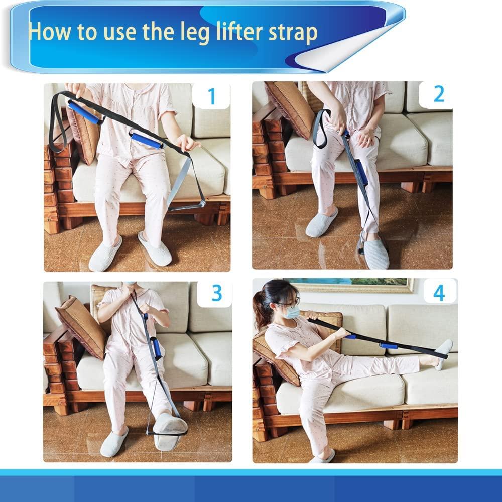 Homymusy 41 Inch Leg Lifter Strap with EVA Handles - Ideal for Hip and ...