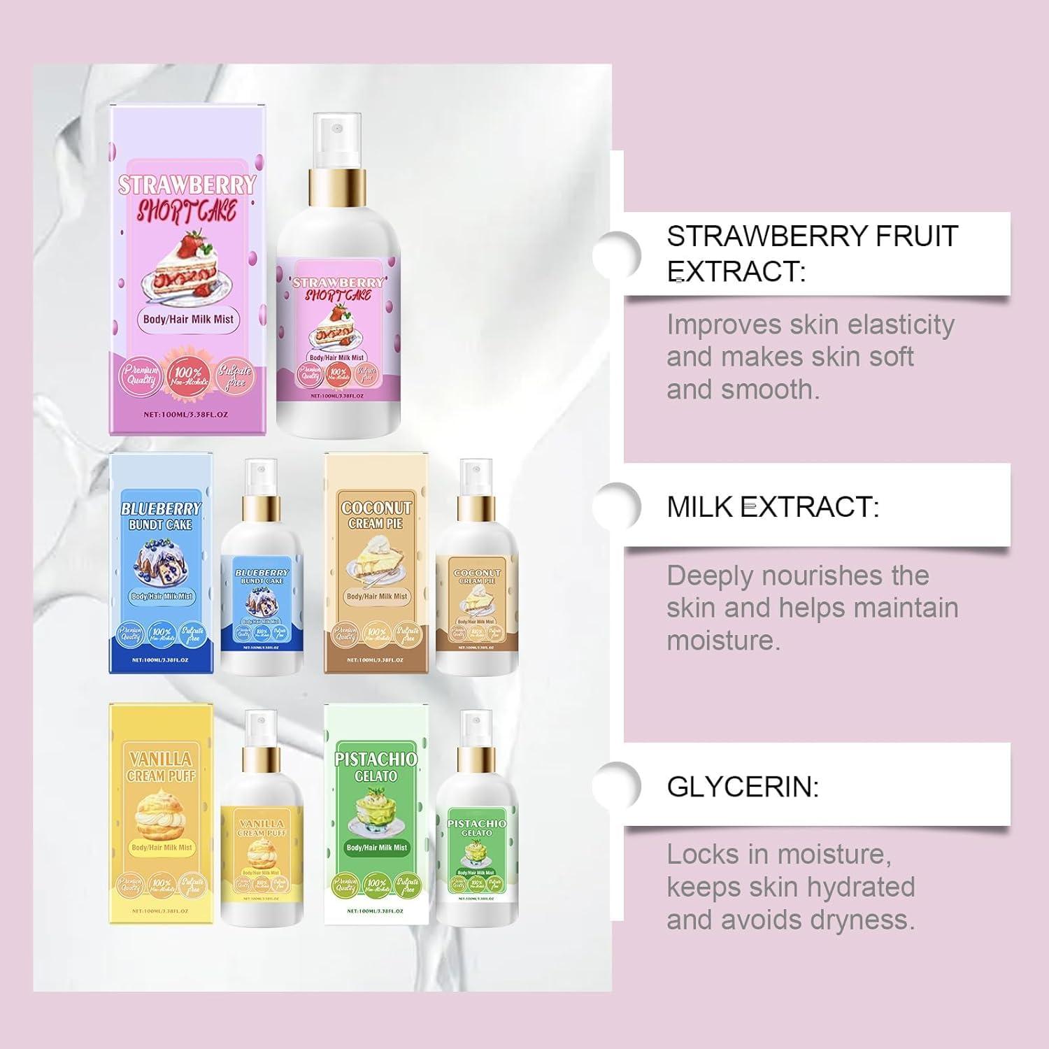 Vanilla Cream Puff Body Milk Mist Vanilla Cream Puff Hair and Body ...