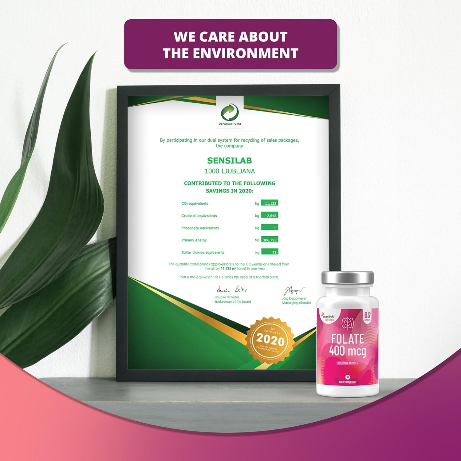 Essentials Folate 400 mcg Supplement - Bioactive Form of Folic Acid ...