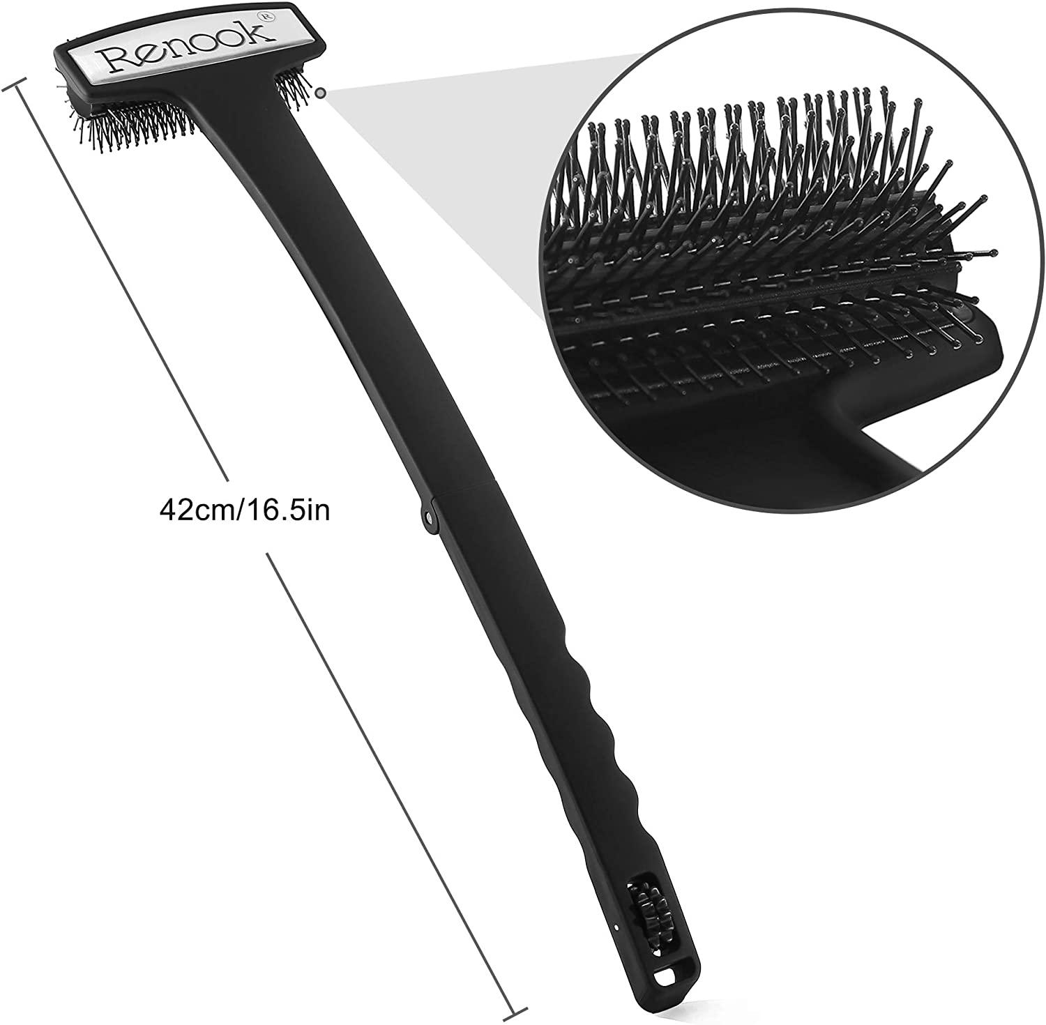RENOOK Folding Back Scratcher with Oversized Bristled Head and Massage ...