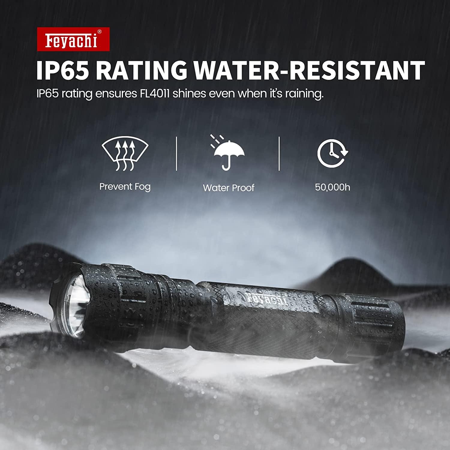 Feyachi FL11-MB Tactical Flashlight 1200 Lumen Matte Black LED Weapon ...