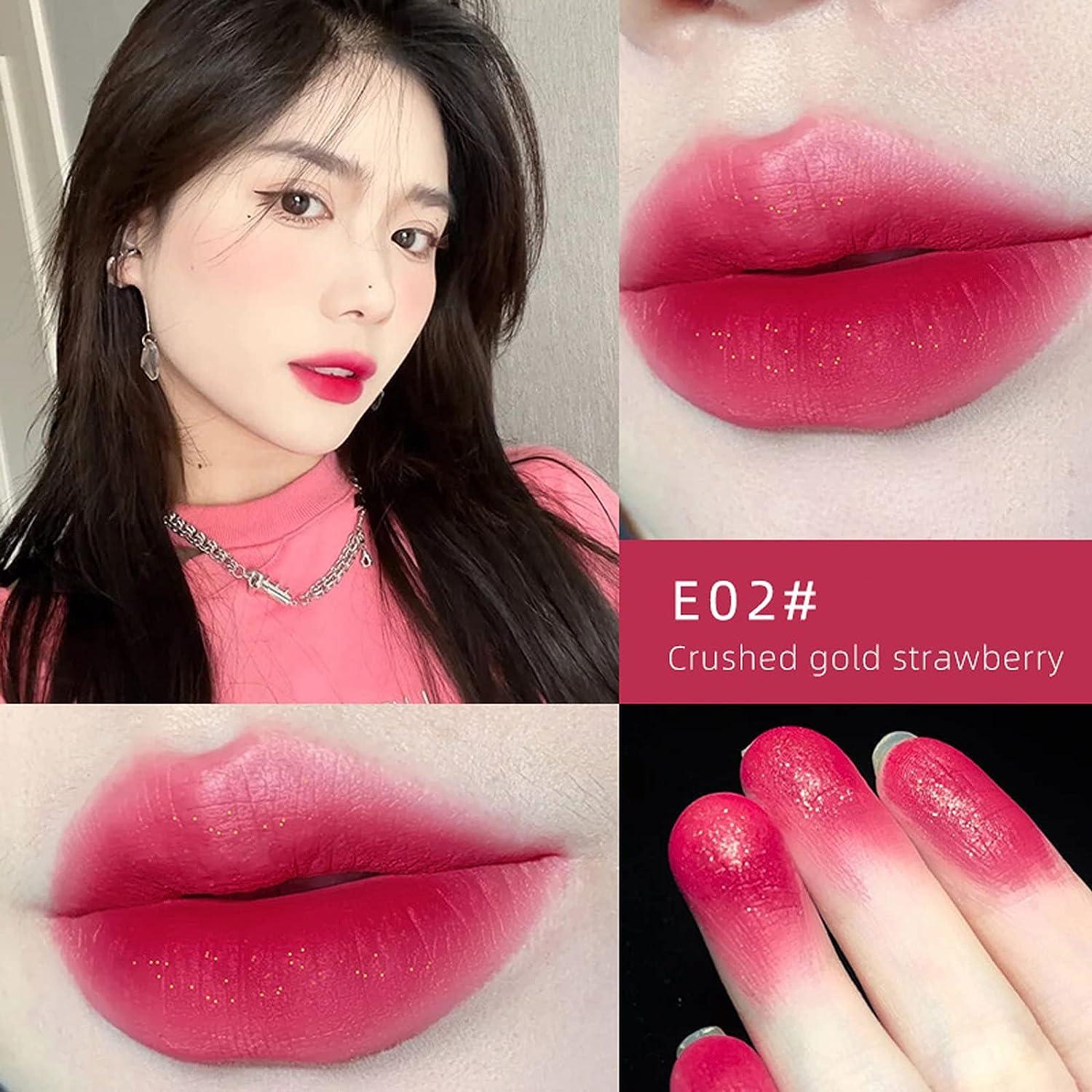 Domality 6 Colors Velvet Lipstick Set - Matte & Glitter Lip Mud Tint ...