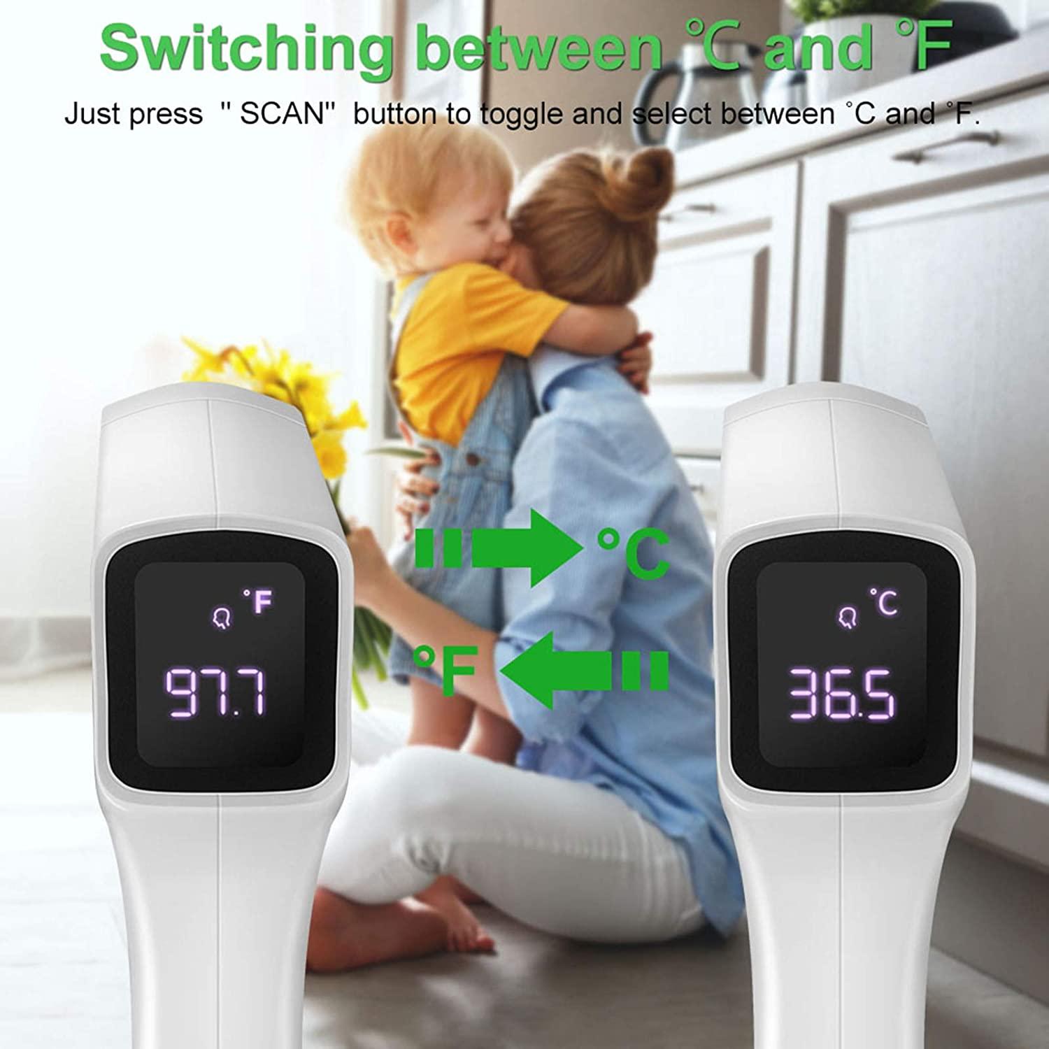 Infrared Non-Contact Forehead Thermometer - Instant Accurate Readings ...