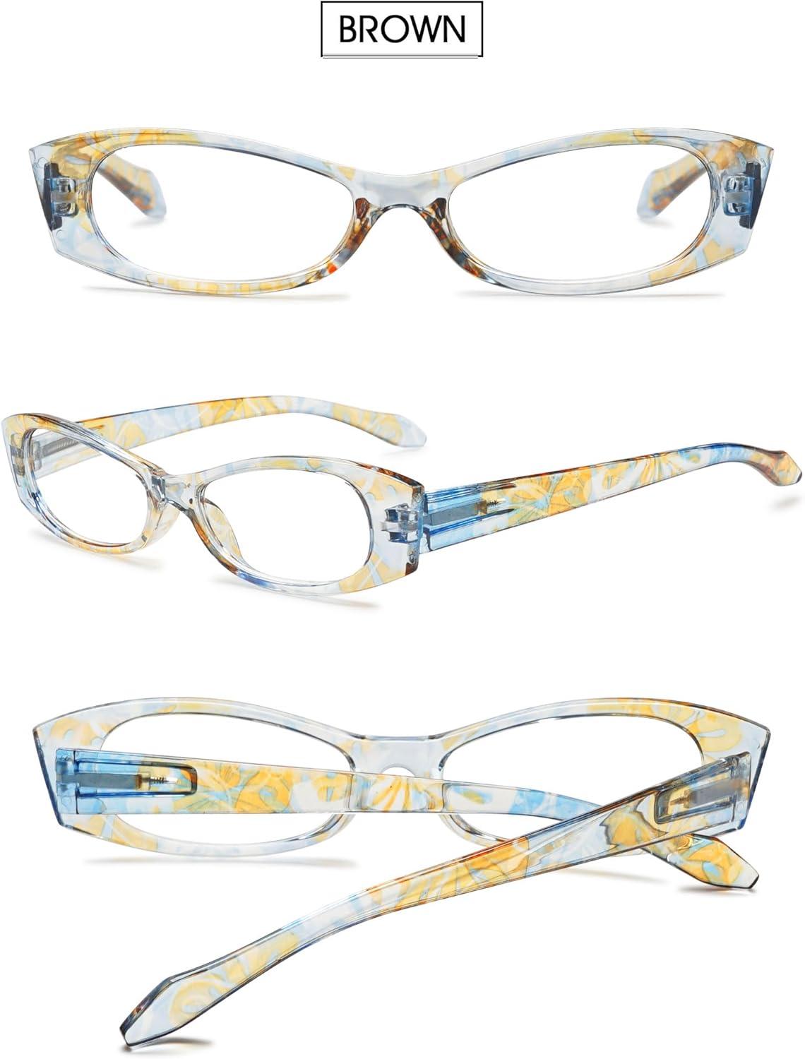 Vevesmundo Women s Cat Eye Reading Glasses Set - 4 Compact Floral ...