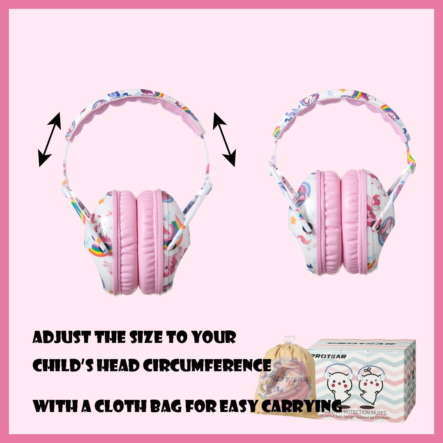 PROTEAR SNR 28 dB Kids Ear Protection Ear Muffs - Unicorn Design for ...