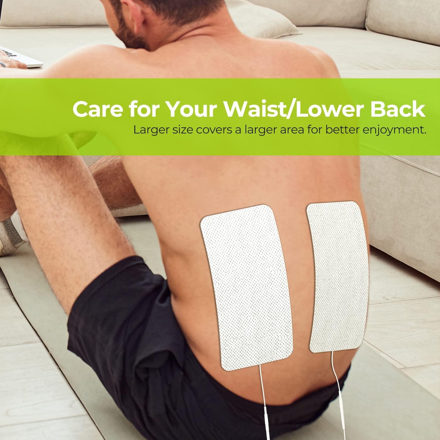 AUVON Extra Large Tens Unit Replacement Pads 4'' x 8 (2 Pcs) - Premium ...