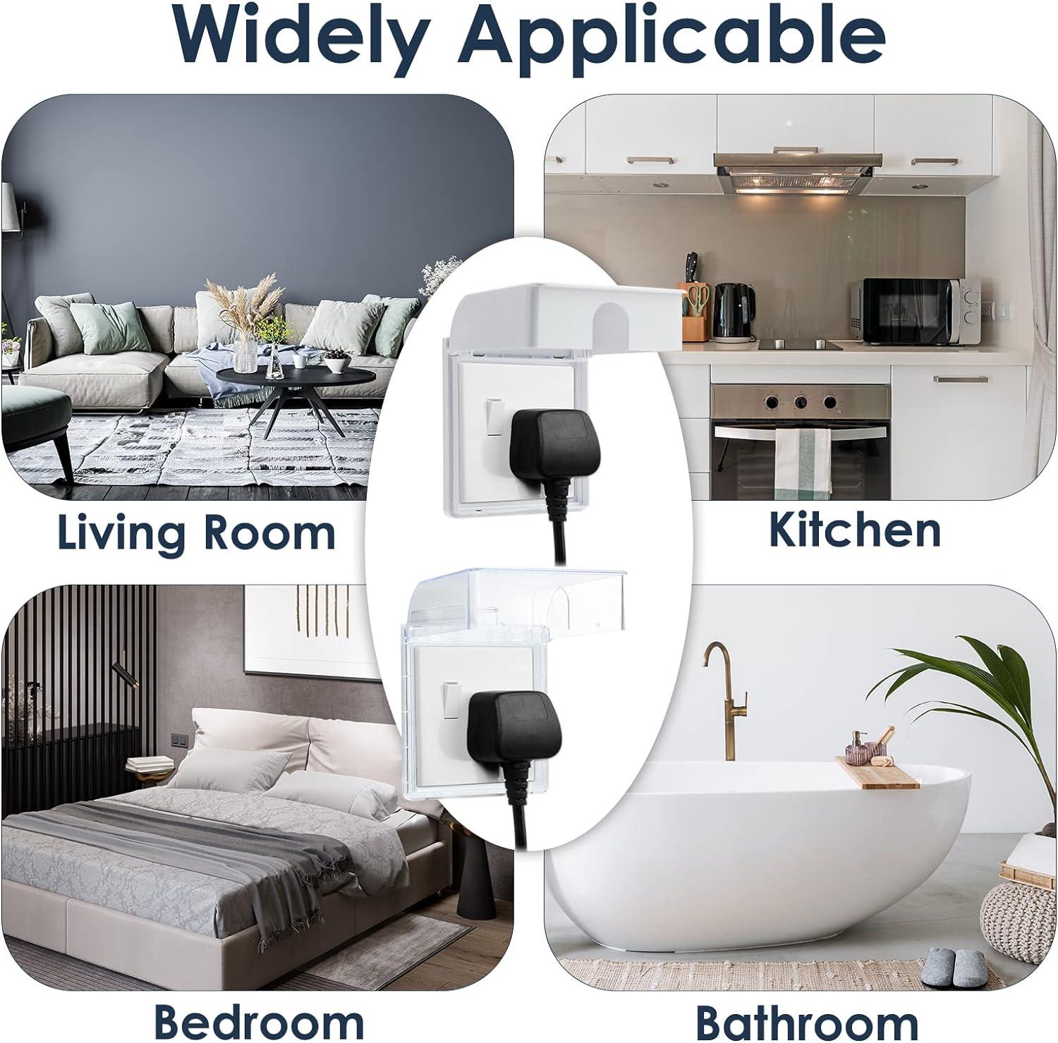 UK Socket Cover Box 2PCS Childproof Electrical Outlet & Plug Protector ...