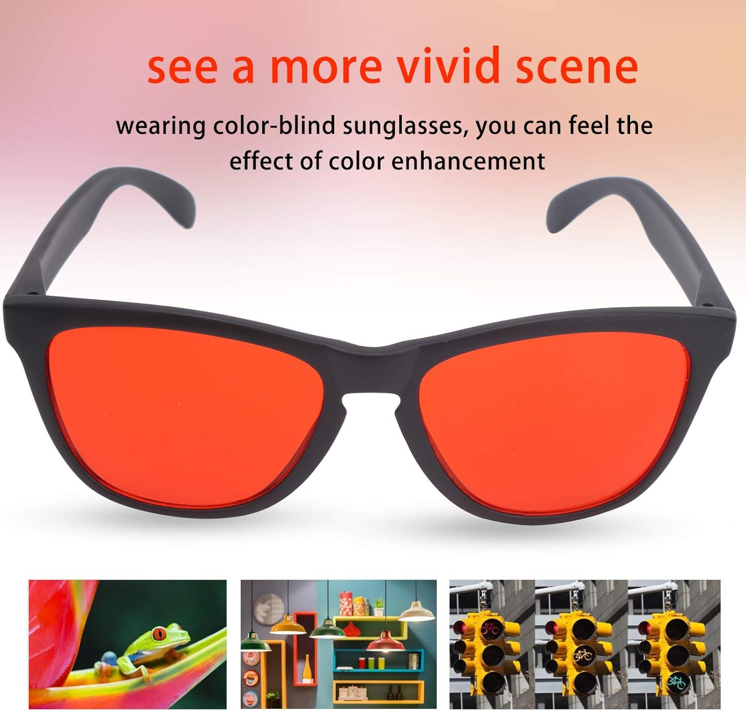EVTSCAN Color Blindness Glasses - Red-Green Correction for Men & Women ...