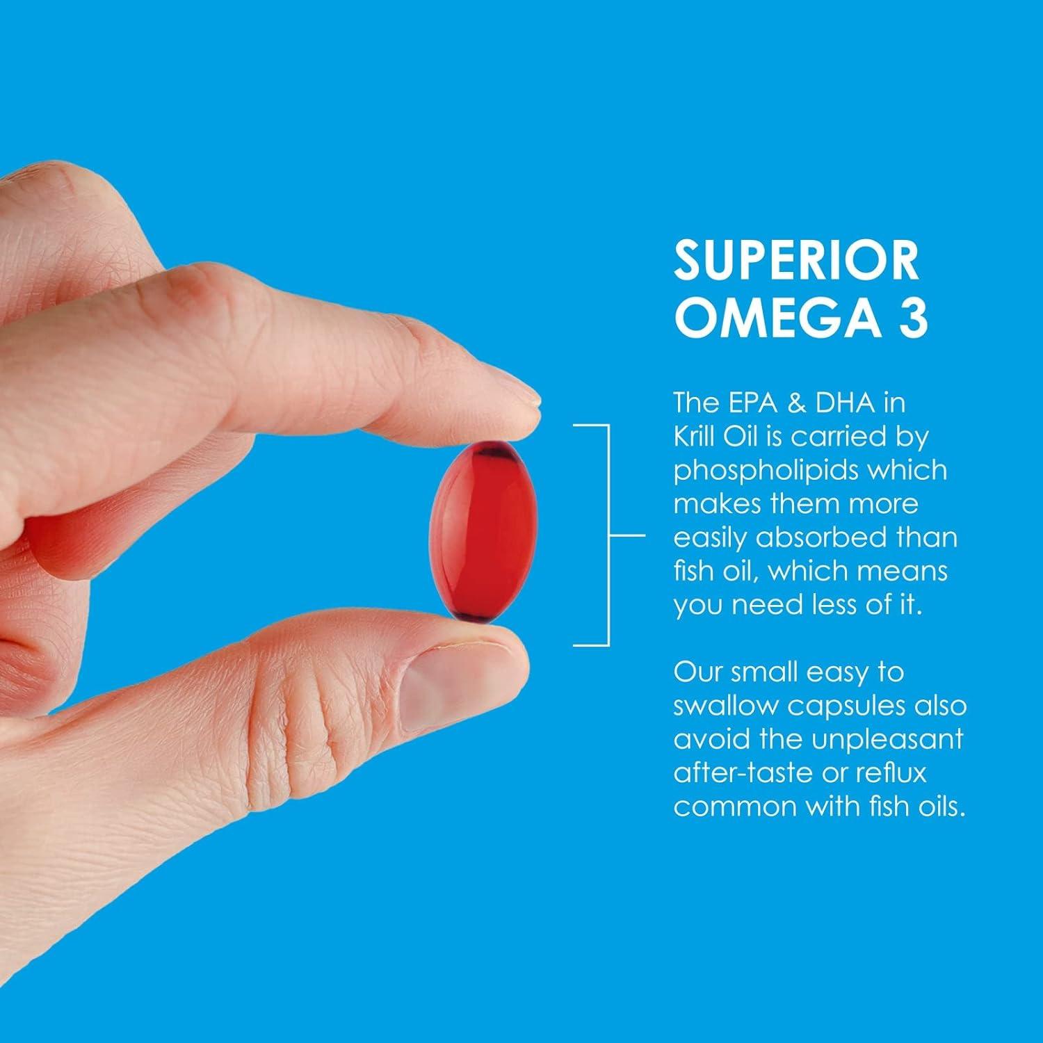 Cleanmarine Krill Oil with EPA, DHA Omega 3, Astaxanthin, Choline ...
