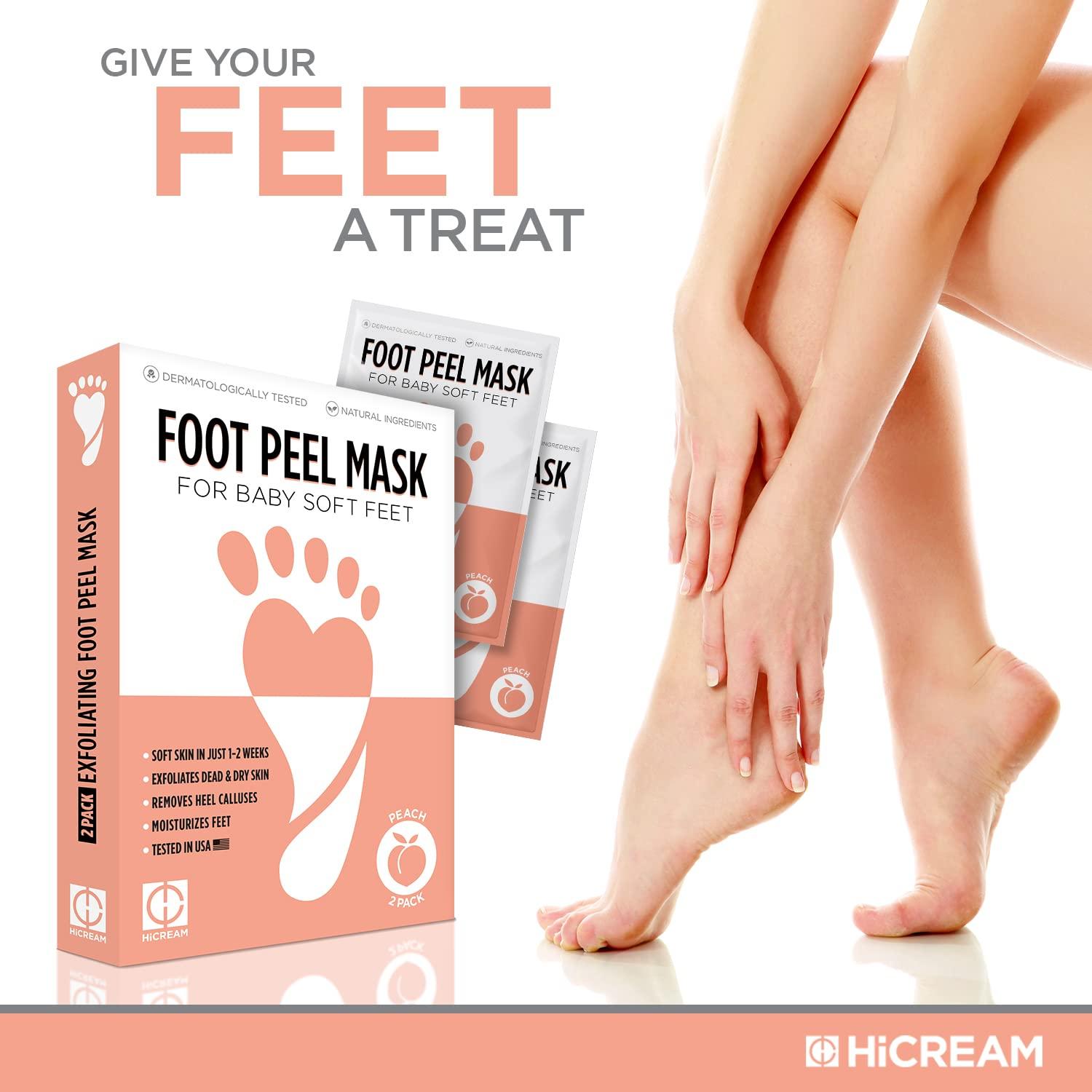Foot Peel Mask for Cracked Heels & Calluses - Exfoliating Treatment to ...