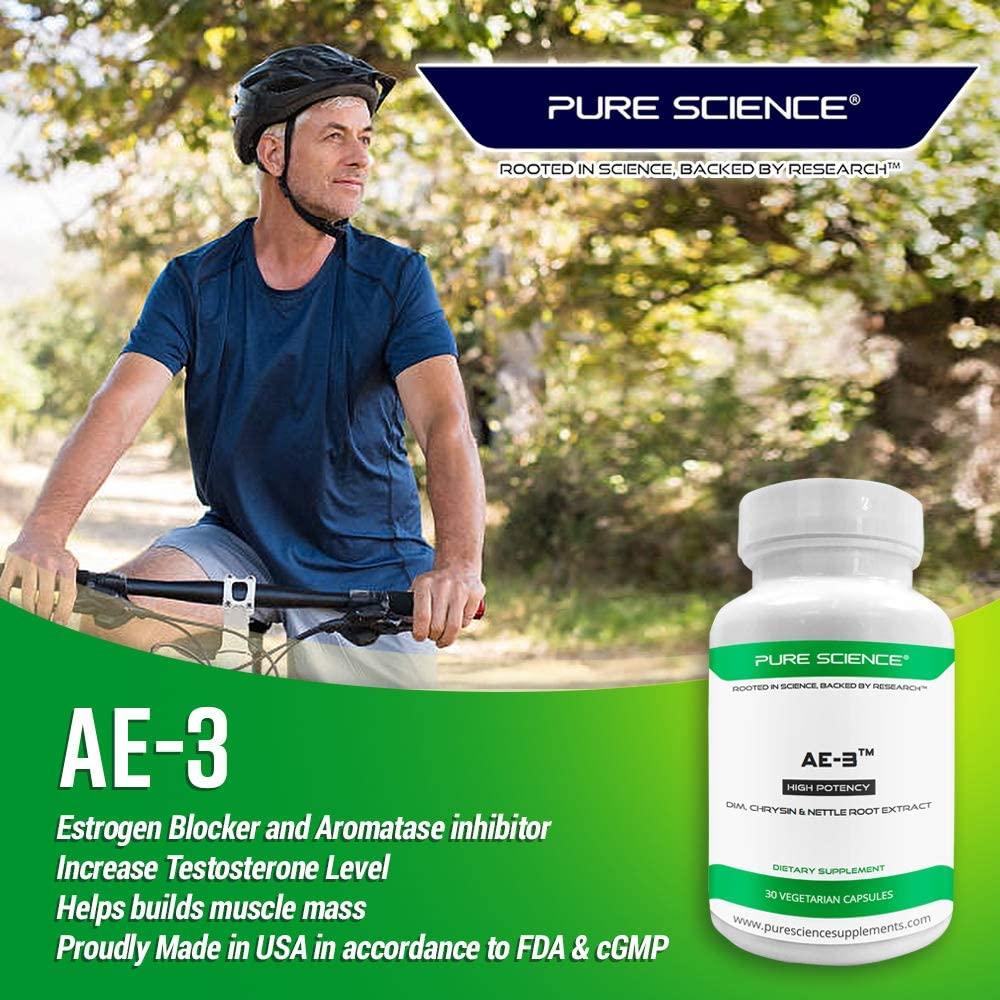 Pure Science AE-3 Chrysin with DIM & Nettle Root Extract - 30 Capsules ...