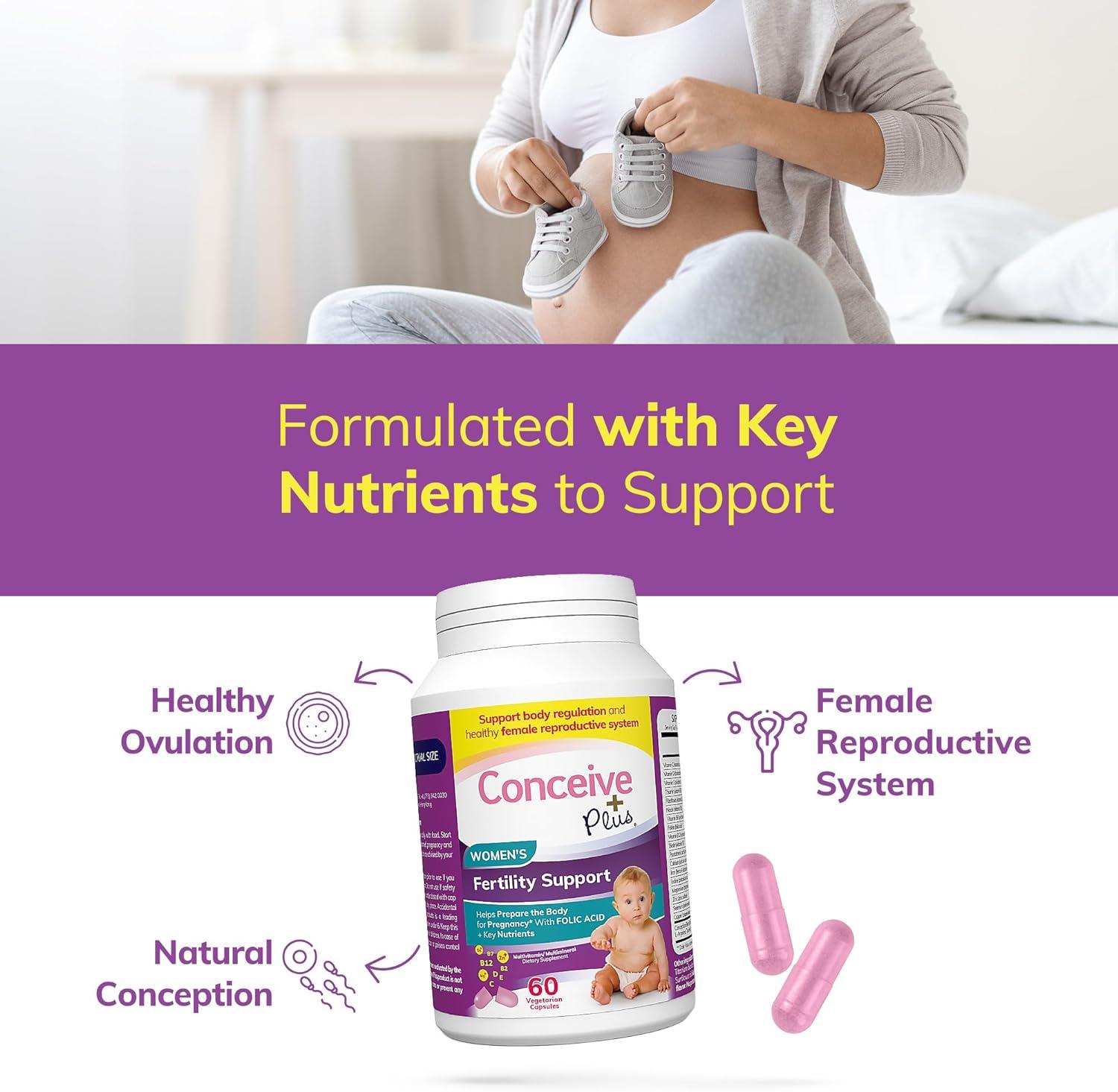 Conceive Plus Women's Fertility Support - 60 Caps - 30 Day Supply ...
