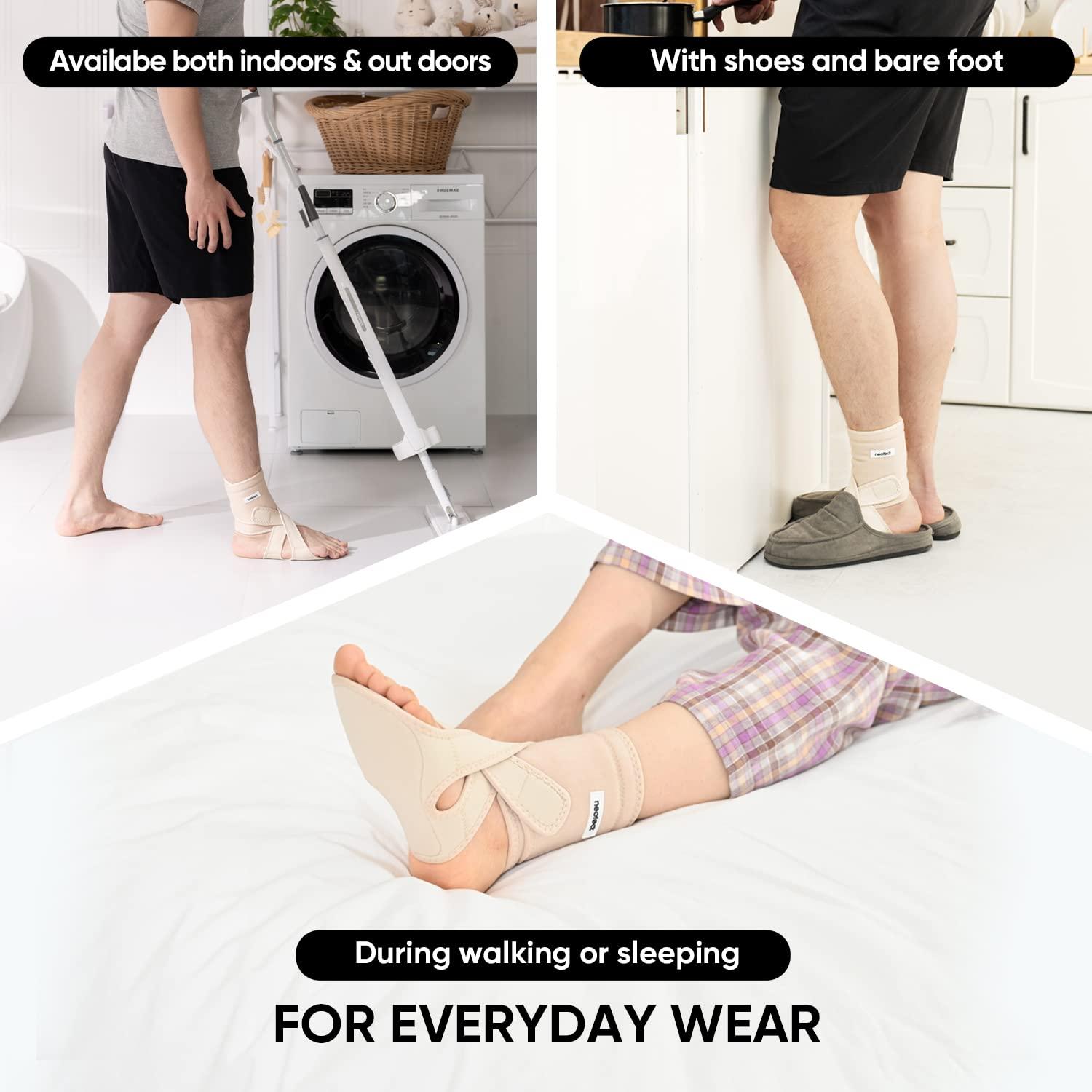 NEOFECT Drop Foot Brace Beige Right AFO - Stroke Recovery Walking ...
