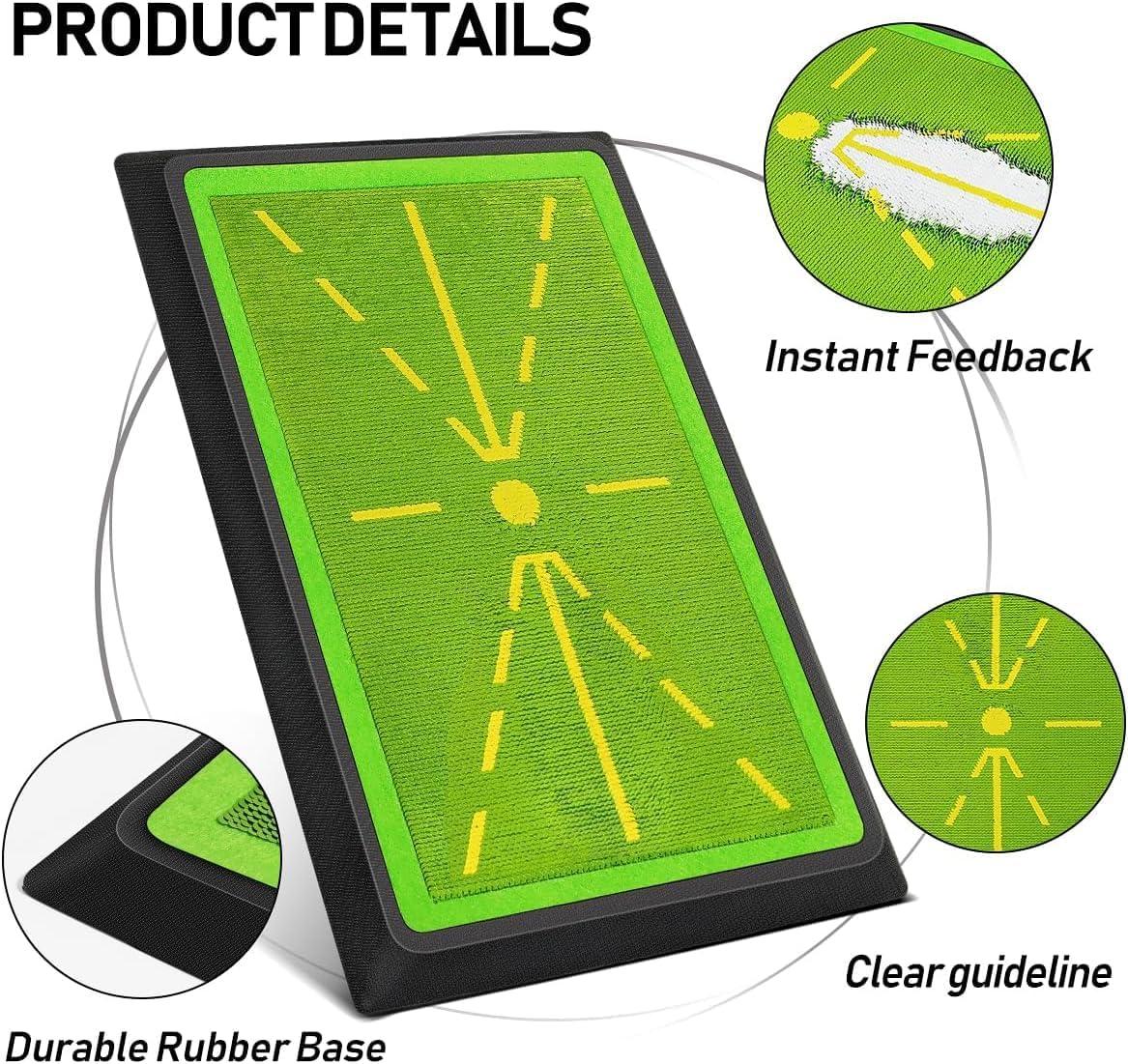 JIMITOP Golf Swing Mat 12 * 17 INCH Widen Divot Board Swing Path for ...