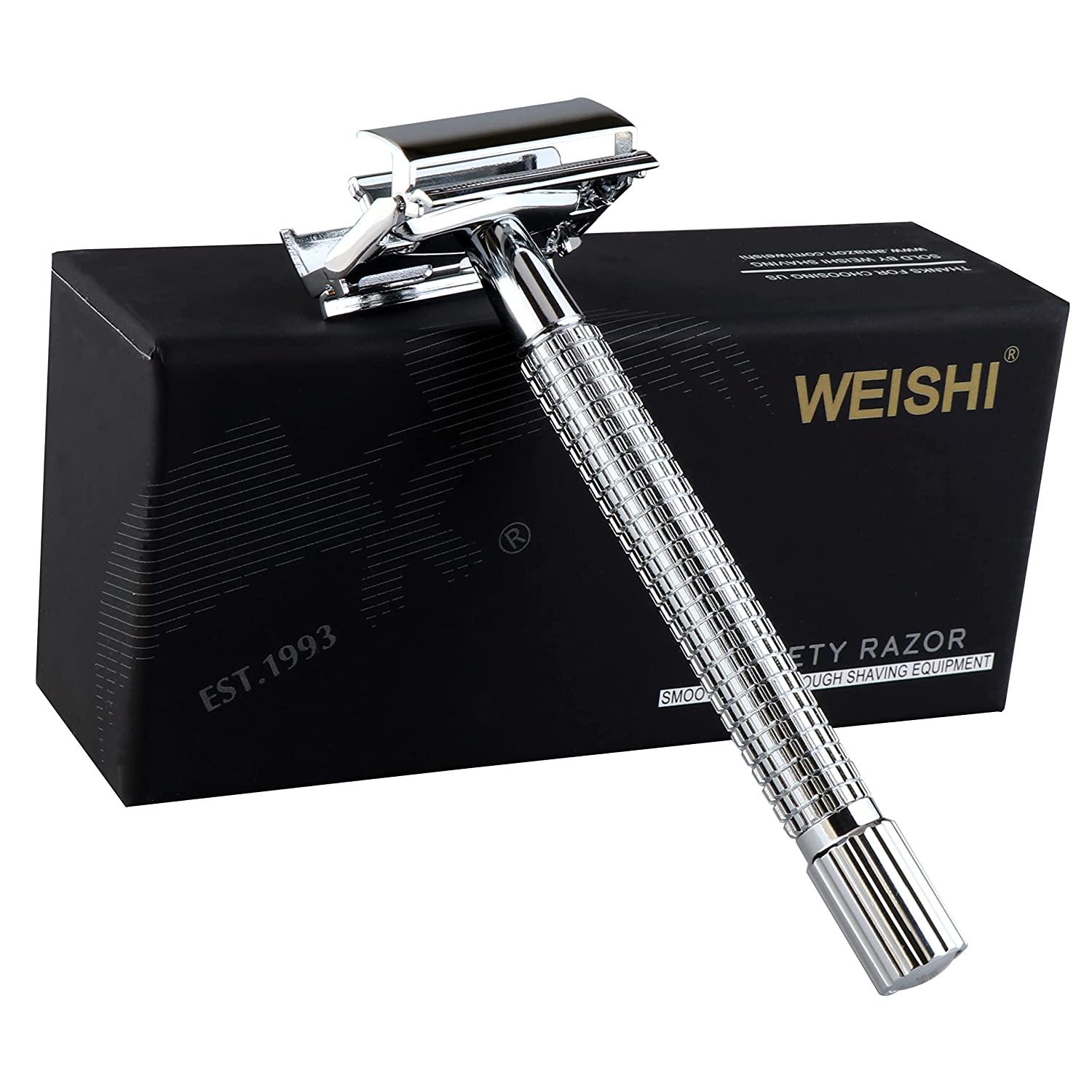 Weishi Chrome Long Handle Butterfly Open Double Edge Safety Razor ...