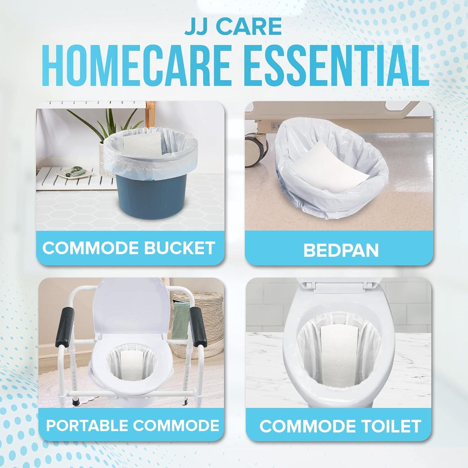 JJ CARE Commode Pads - Pack of 110 Super Absorbent Gel Pads for Bedside ...