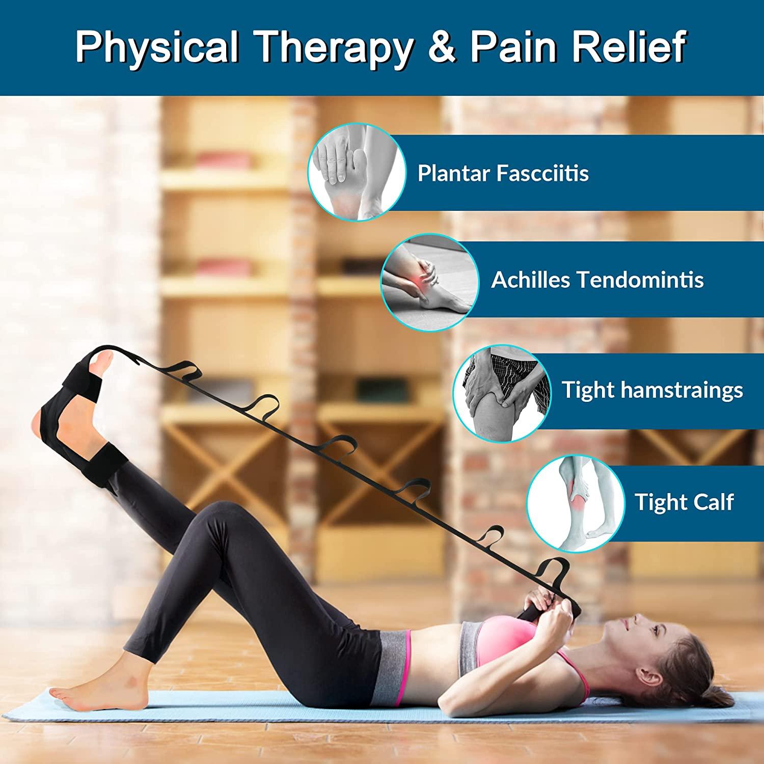 Komzer Foot Stretcher Belt for Plantar Fasciitis & More - Yoga Foot ...