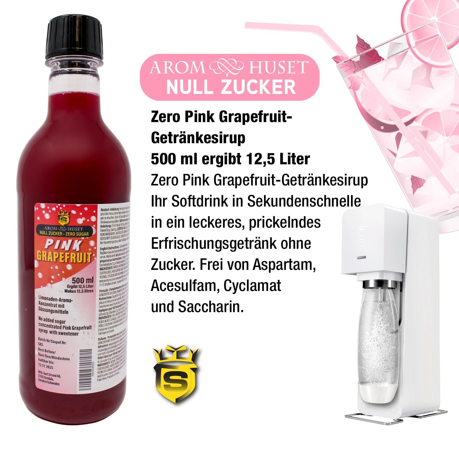Buy Zero Beverage Syrup - 500ml (Pink Grapefruit) | Makes 12.5 Liters ...