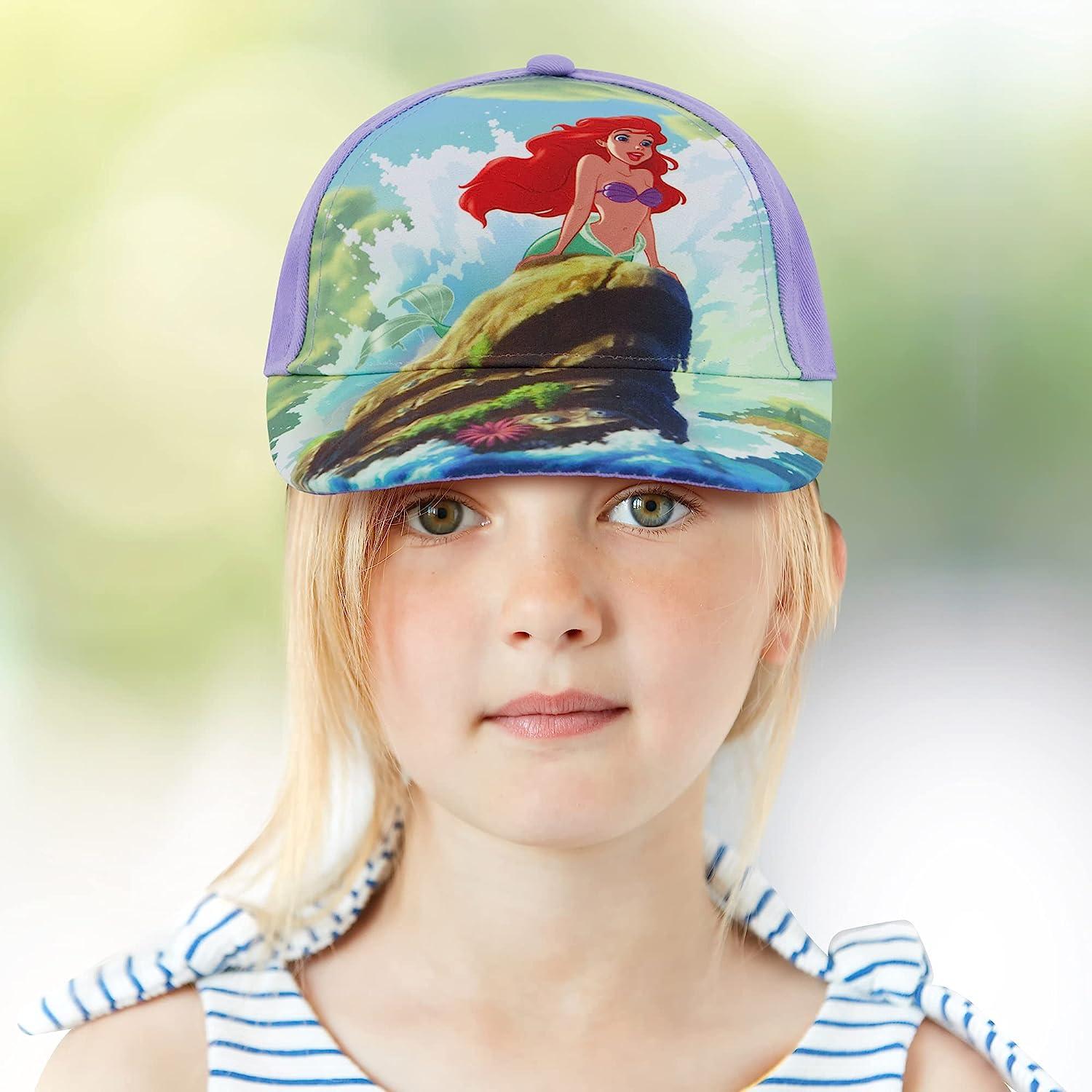Disney Girls Baseball Cap | Princess & Little Mermaid Ariel Kids Hat ...