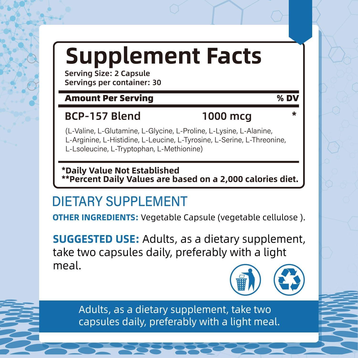 BPC 157 Peptide 1000Mcg - 60 Capsules | Buy Now with Express ...