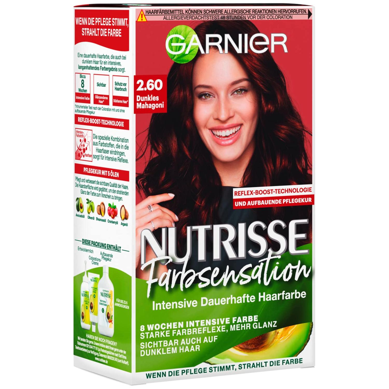 Garnier Nutrisse Nursing Intensive Tint 2.60 Dark Mahogany - Long ...