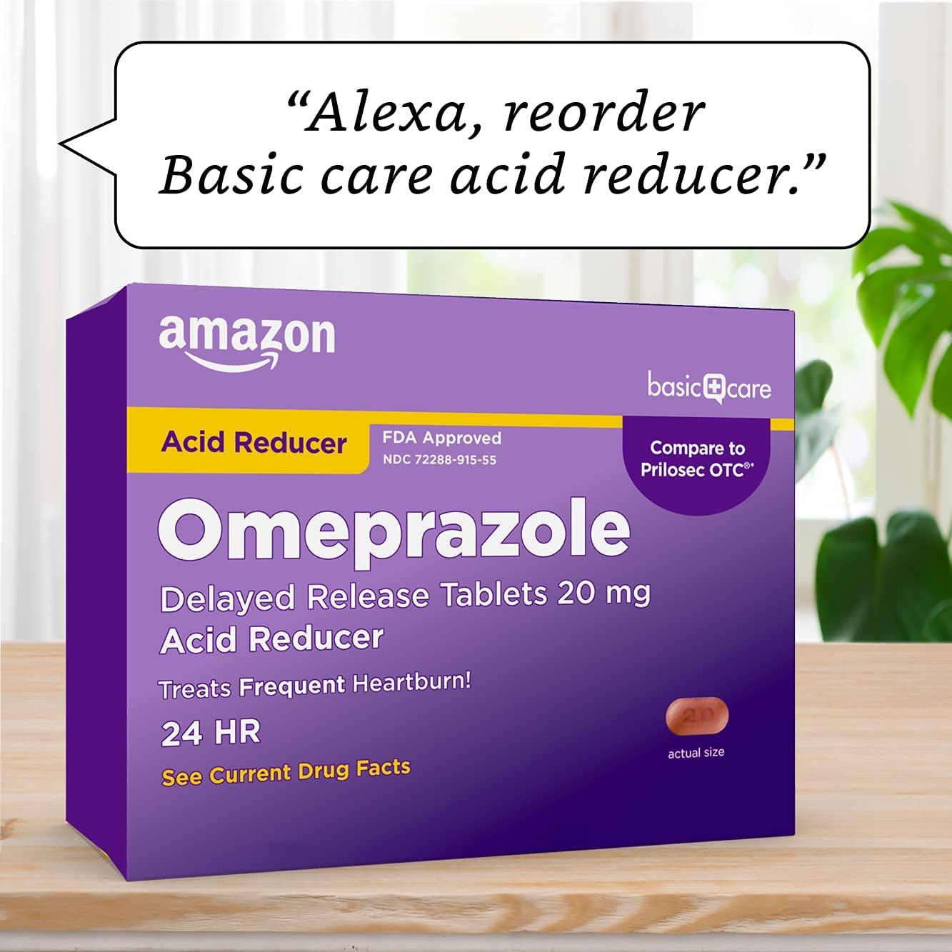 Amazon Basic Care Omeprazole 20mg Tablets - 42 Count | Acid Reducer for ...