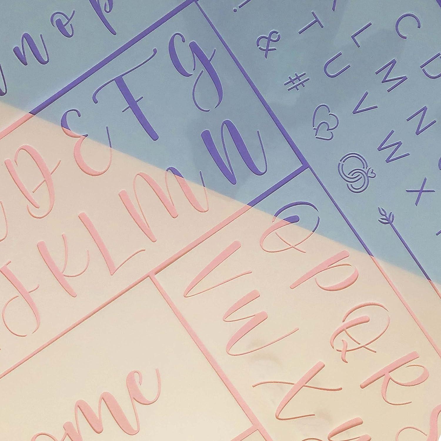 Wedding Stencil Set - DIY Decorations, Reusable Alphabets, Welcome ...