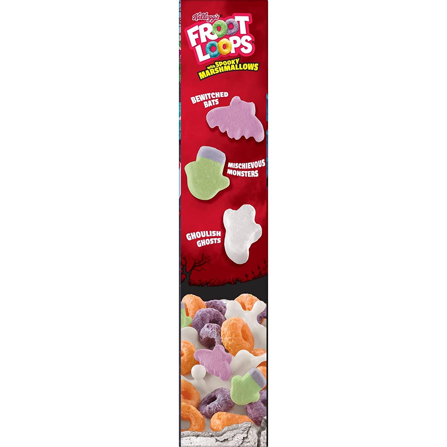 Kelloggs Froot Loops Breakfast Cereal with Marshmallows Fruit Flavored ...