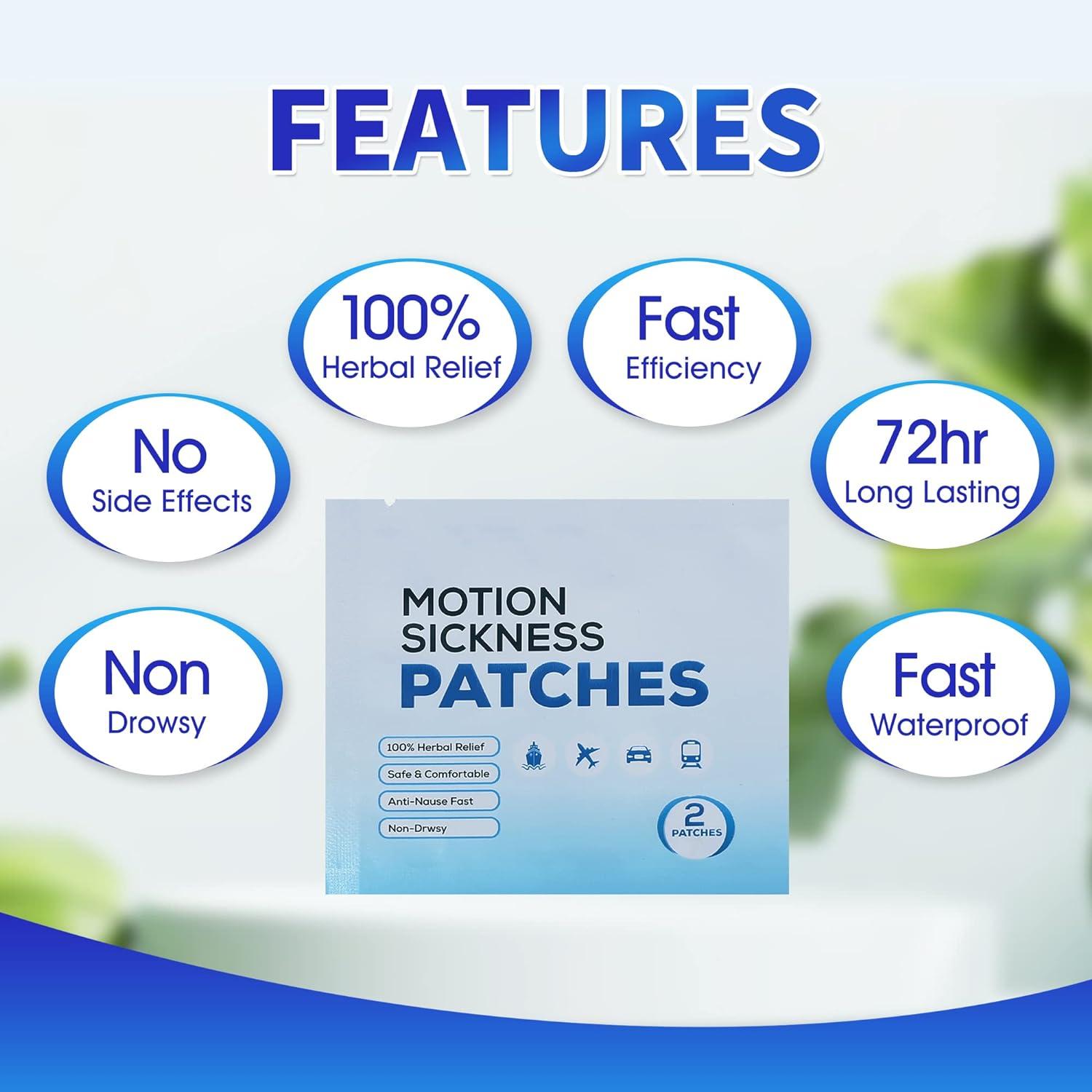 HealexVazzin Motion Sickness Patches - 40 Count | Fast Acting, Non ...