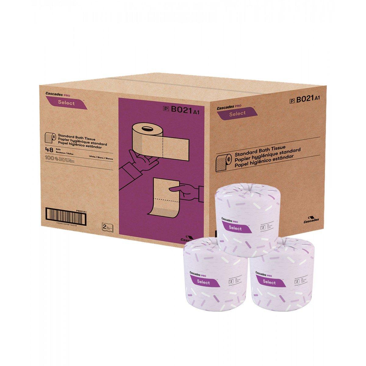 CASCADES STANDARD BATH TISSUE 2 PLY - 420 SHEETS - BOX of 48 ROLLS ...