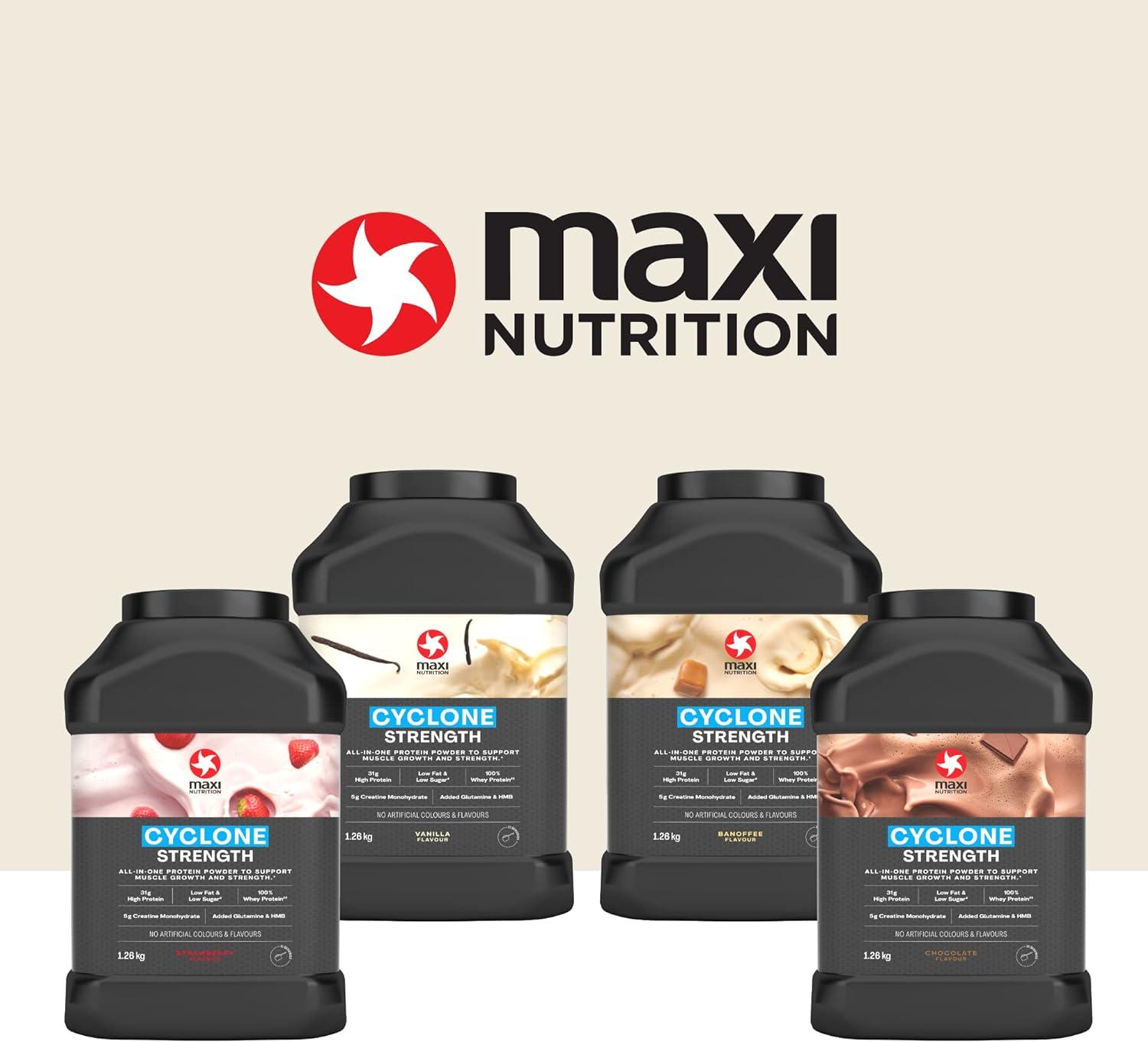 MaxiNutrition Cyclone Vanilla Whey Protein Powder with Creatine - 31g ...