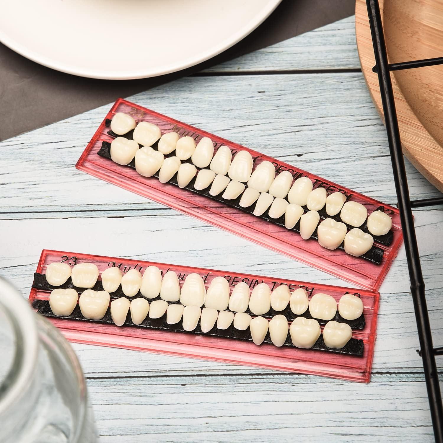 Nauze 3 Sets Dental Acrylic Resin Denture Tooth Kit for Halloween ...