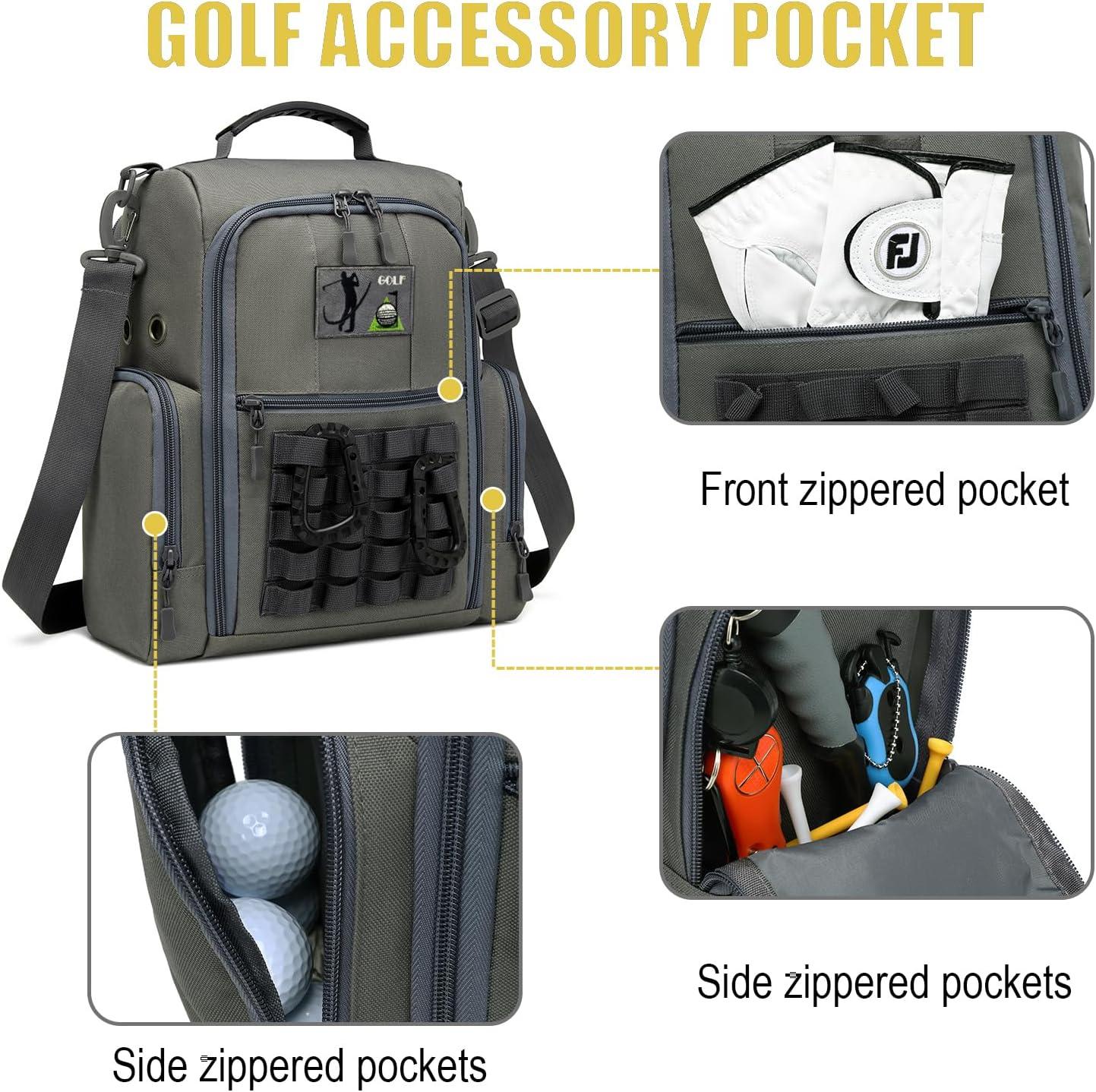 Men's Tactical Golf Shoe Pocket Travel-Sports Carrier Bag with ...