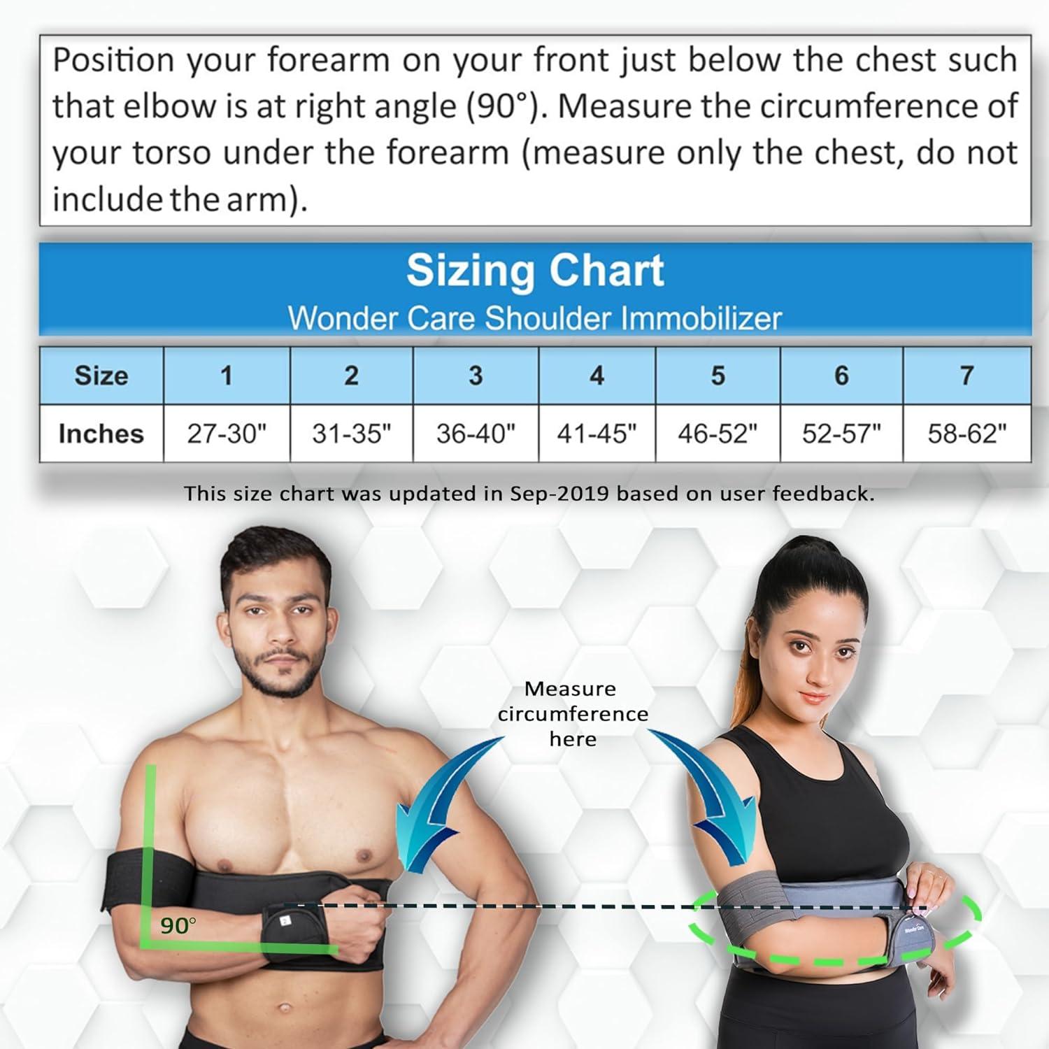 Shoulder Immobilizer Arm Sling Brace for Clavicle Collar Bone Dislocation & Rotator Cuff Surgery ...