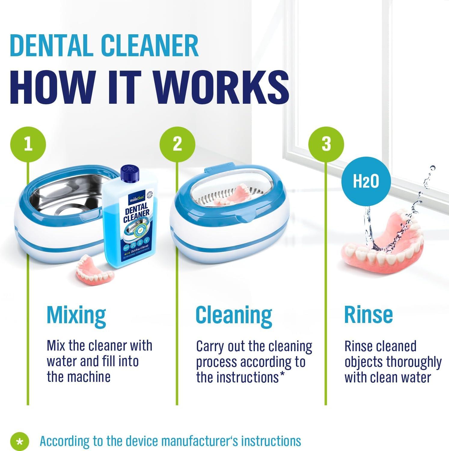 Dental Cleaner 750ml - Ideal Denture Cleaning Concentrate for 50L of ...