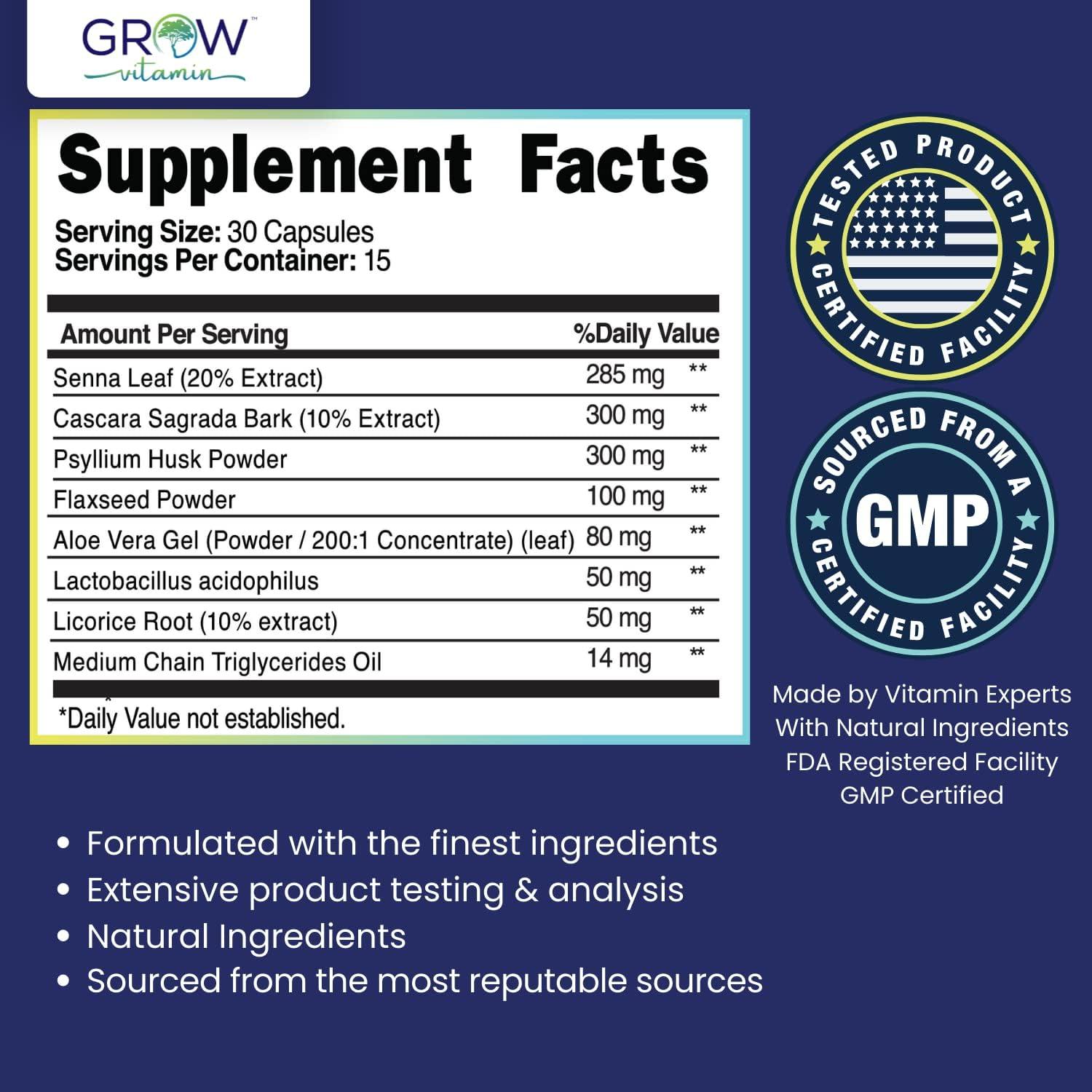 Colon Advanced Formula 15 Day Cleanse - Natural Herbal Laxative for ...