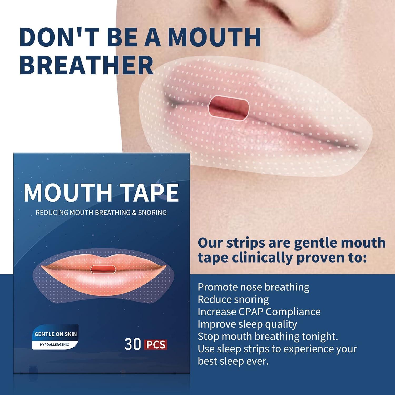Advanced Gentle Sleep Tape 30 PCS | Mouth Sleep Strips for Better Nose Breathing | Reduce Mouth ...
